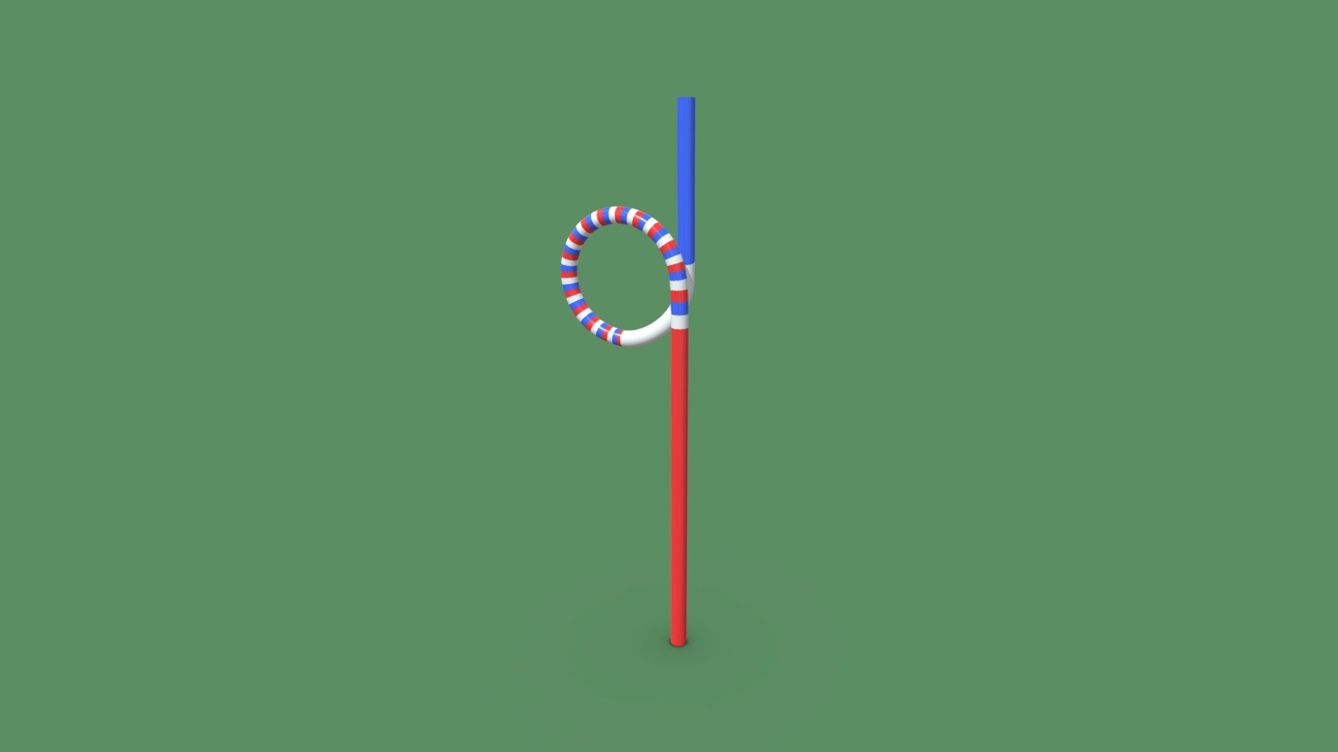 Red, White, and Blue Swirly Straw - 3D model by Maggatron (@MaggaModels ...