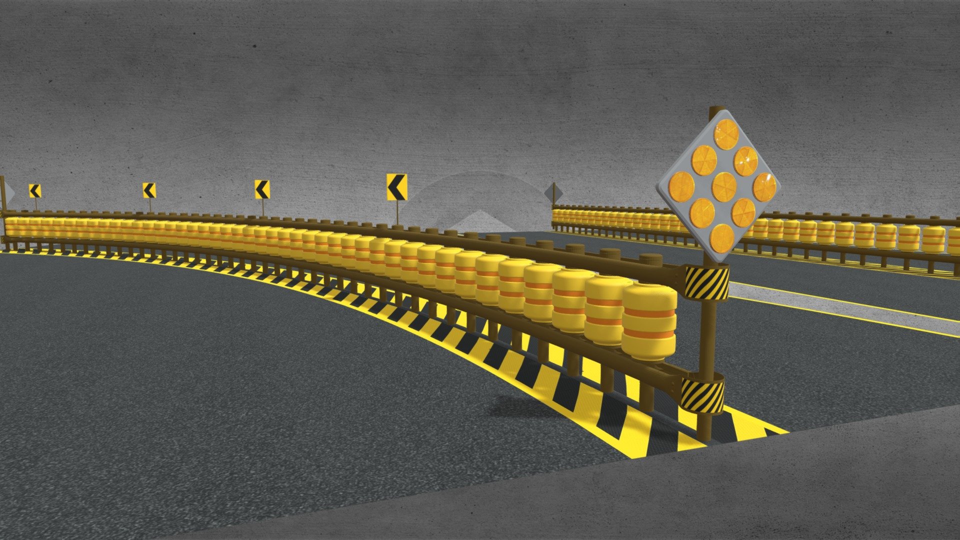 Rolling Barrier System Curved & Straight - 3D model by nuralam018 ... Rolling Barrier System Curved & Straight - 3D model by nuralam018 ...