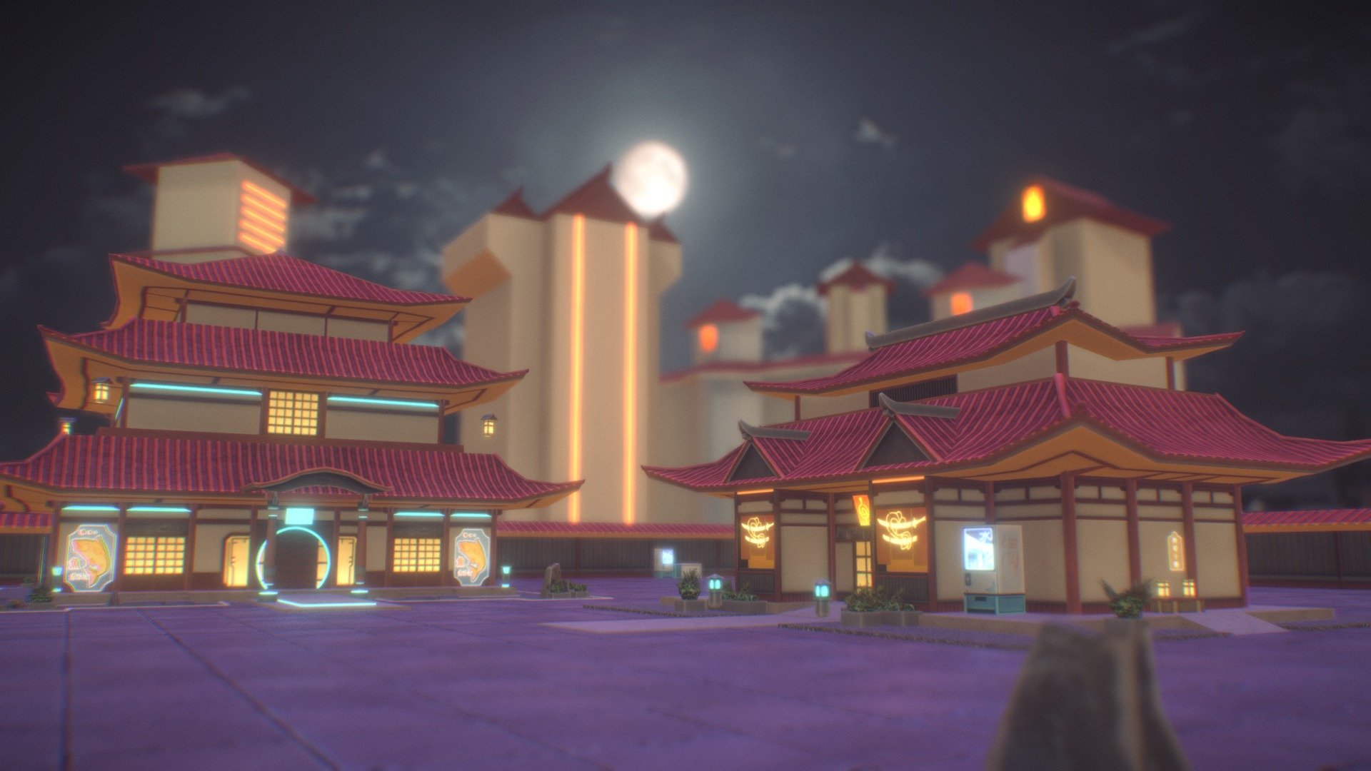 Sci-fi Japan Environment - Download Free 3D model by Stanislav ...