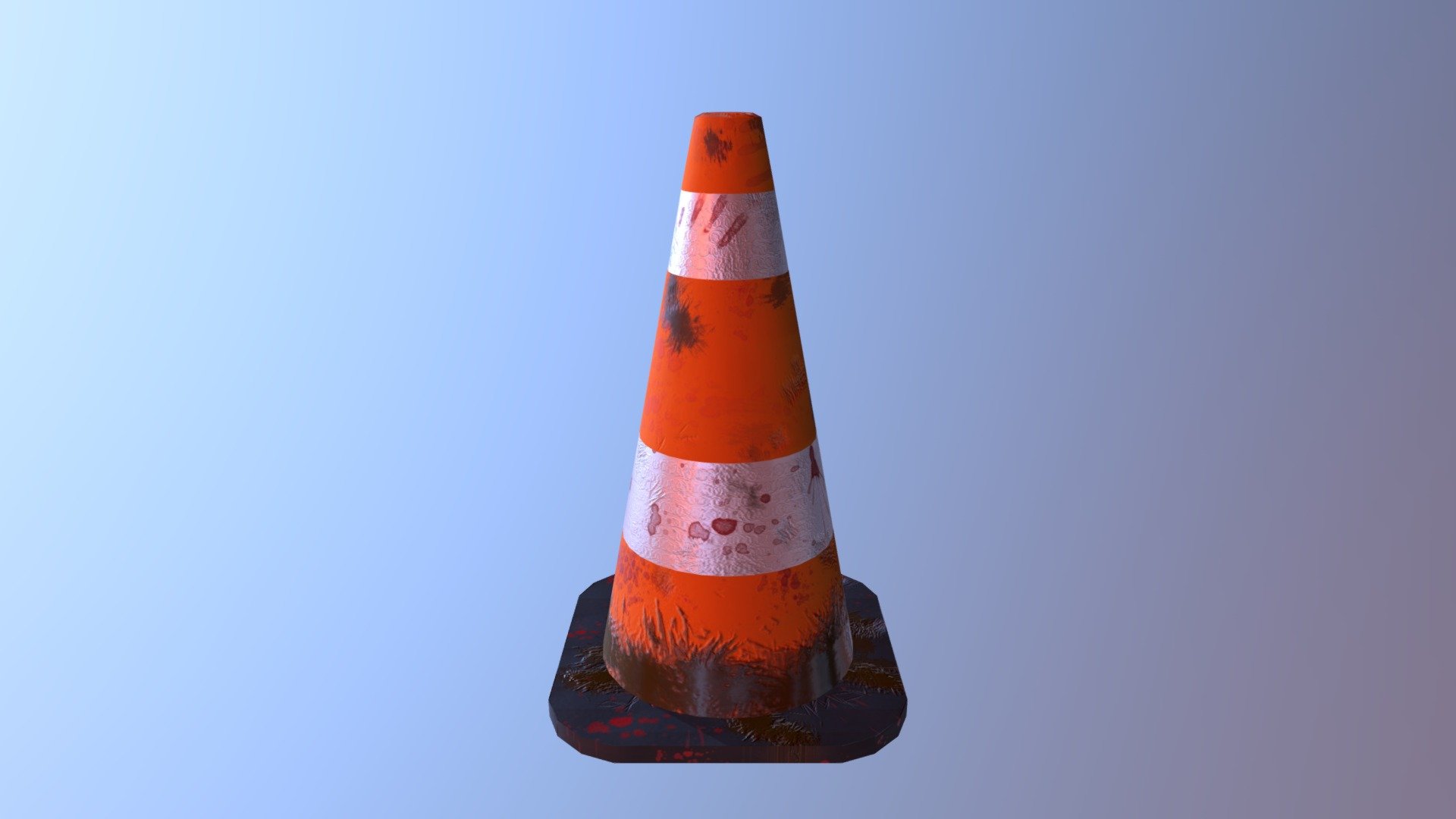 Traffic Cone Textured - 3D model by Marisa Huber (@marisaaleigh ...