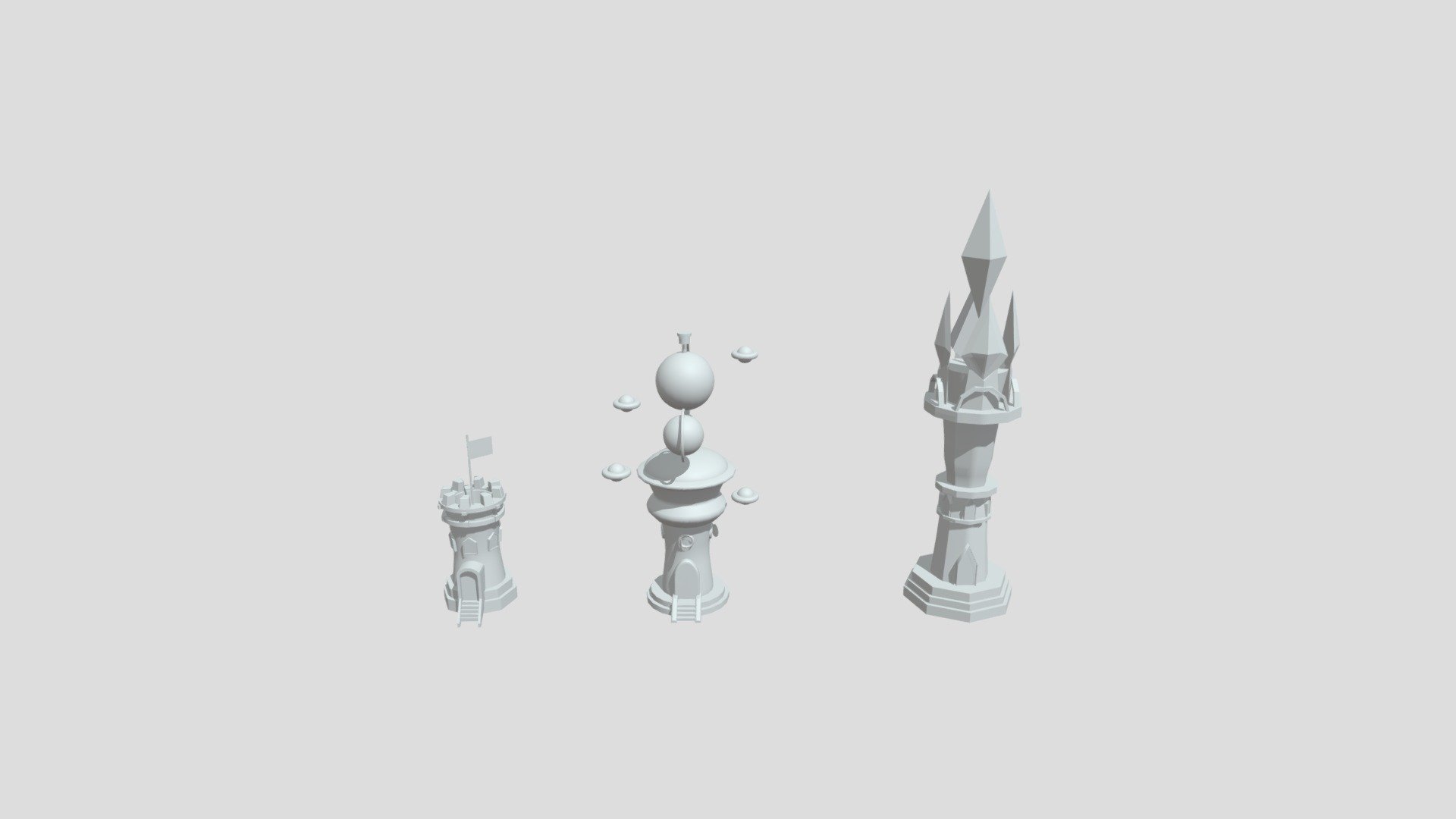 Towers - Download Free 3D model by mikhail (@lionposition) [99e9d96 ...