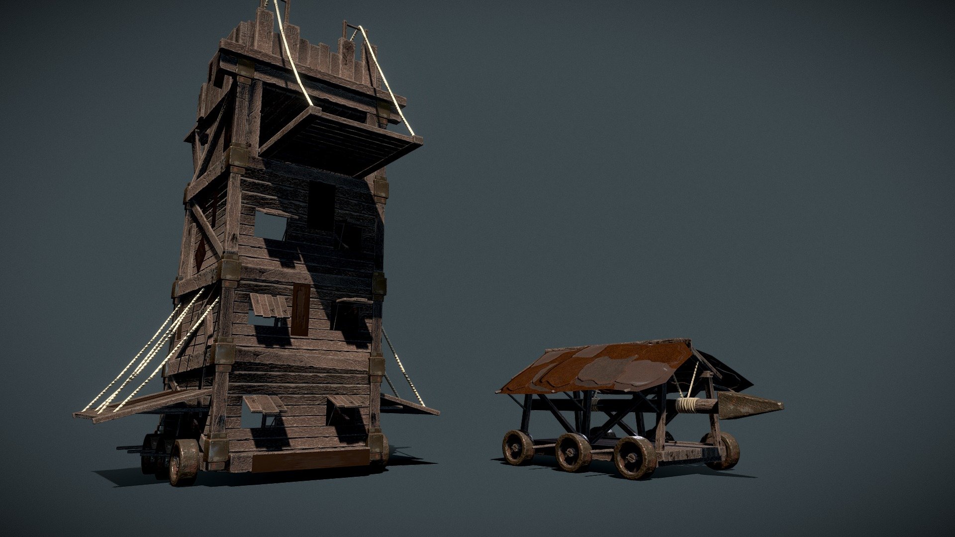 Siege tower & battering ram - Buy Royalty Free 3D model by thomas_125 ...