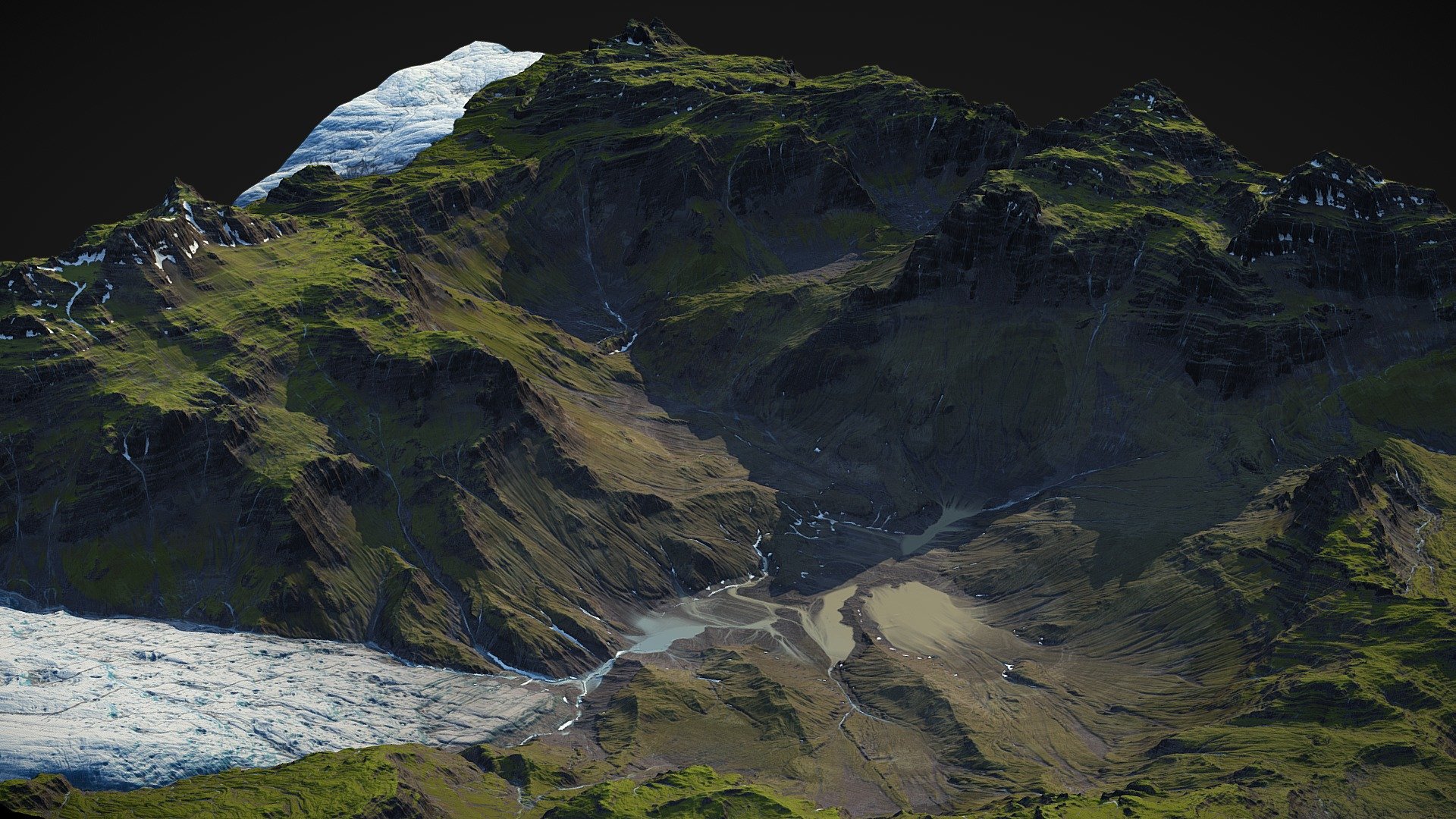 Iceland Mountains Landscape - Buy Royalty Free 3D model by gamewarming [99f67ba] - Sketchfab Store