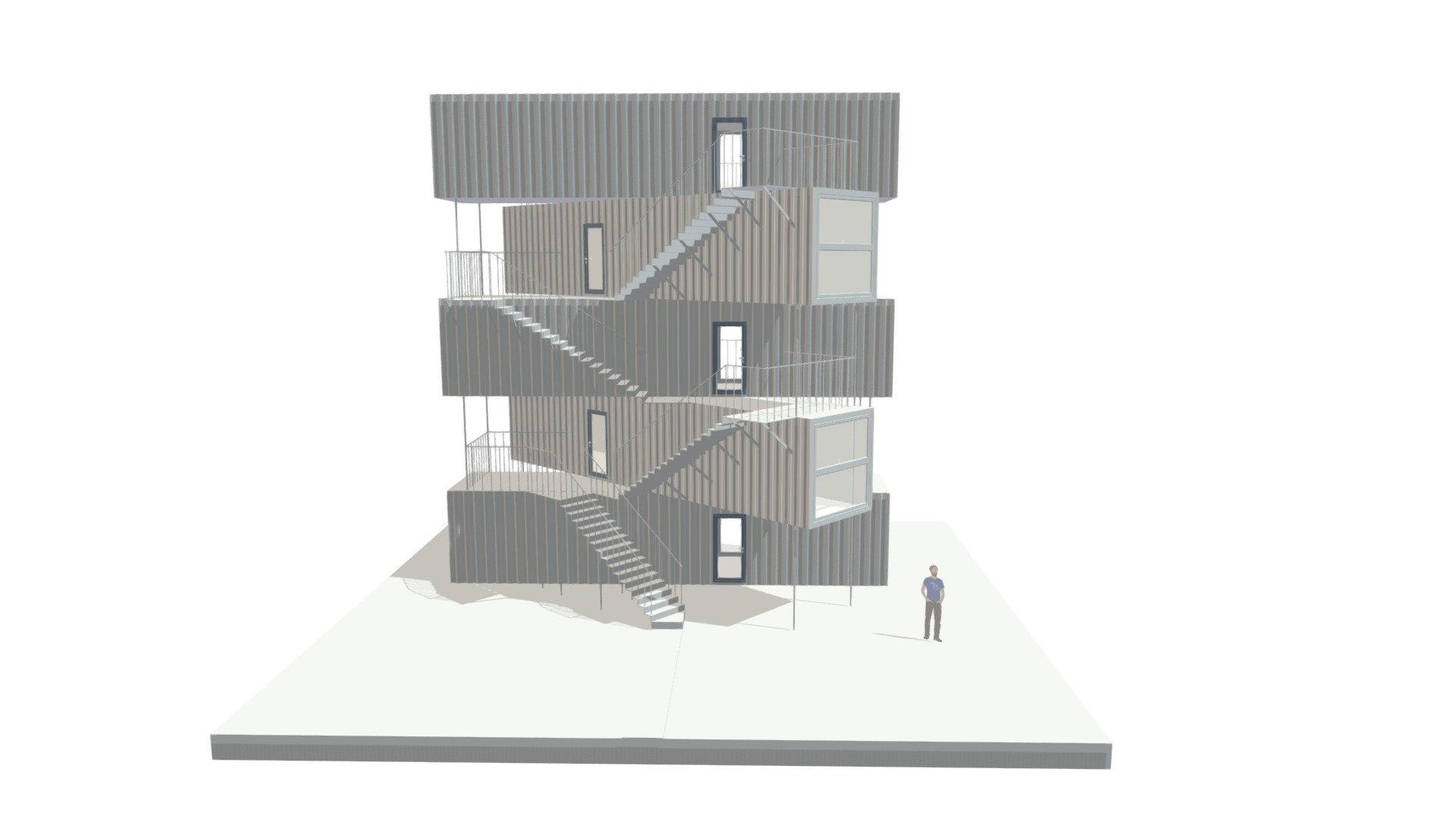 Container mini-hotel - 3D model by Daytman [99f7f15] - Sketchfab