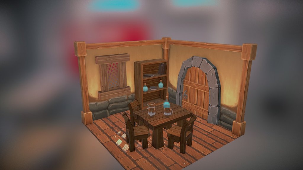 Low Poly Medieval Room - 3D model by luzik [99fb499] - Sketchfab