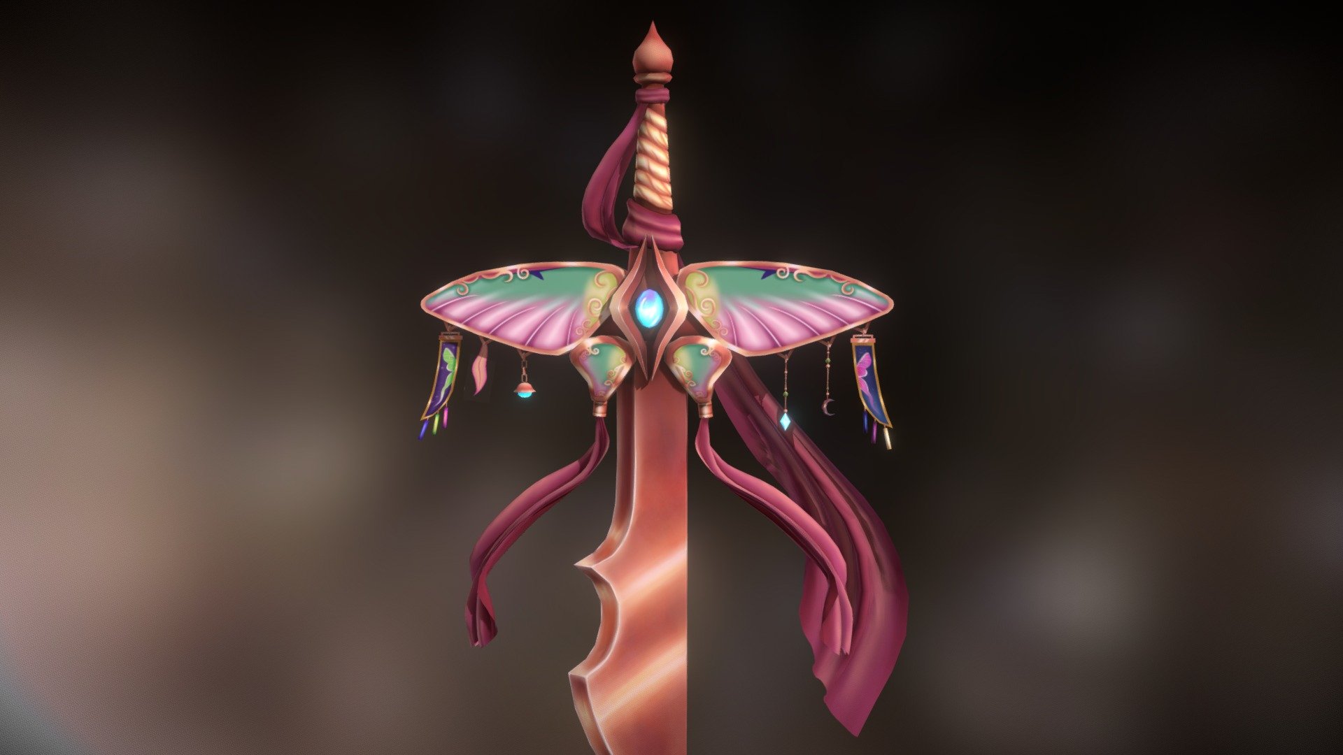 Luna Moth Sword - 3D model by JuliaRudnicka [99fb9a9] - Sketchfab