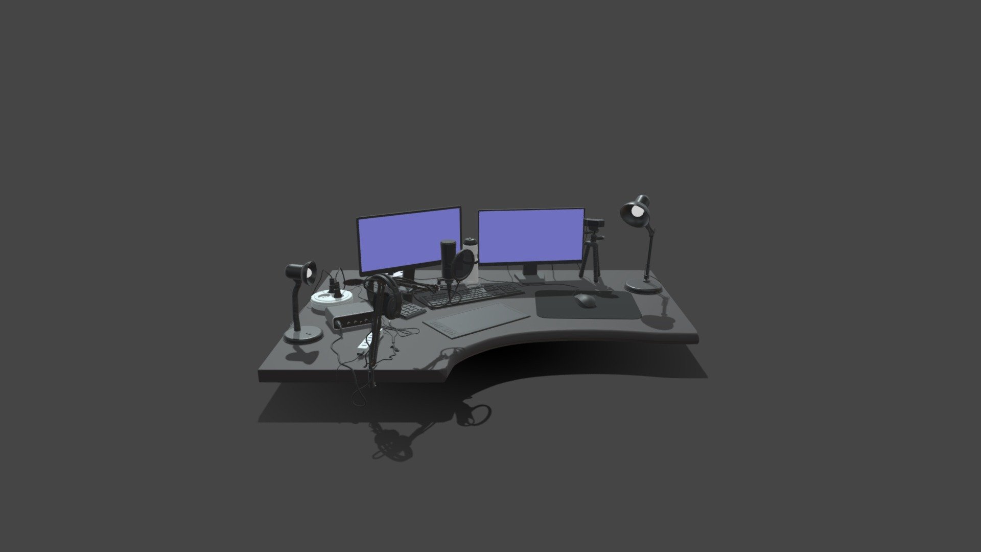Workplace Draft - Download Free 3D model by OniRise [99fc98e] - Sketchfab