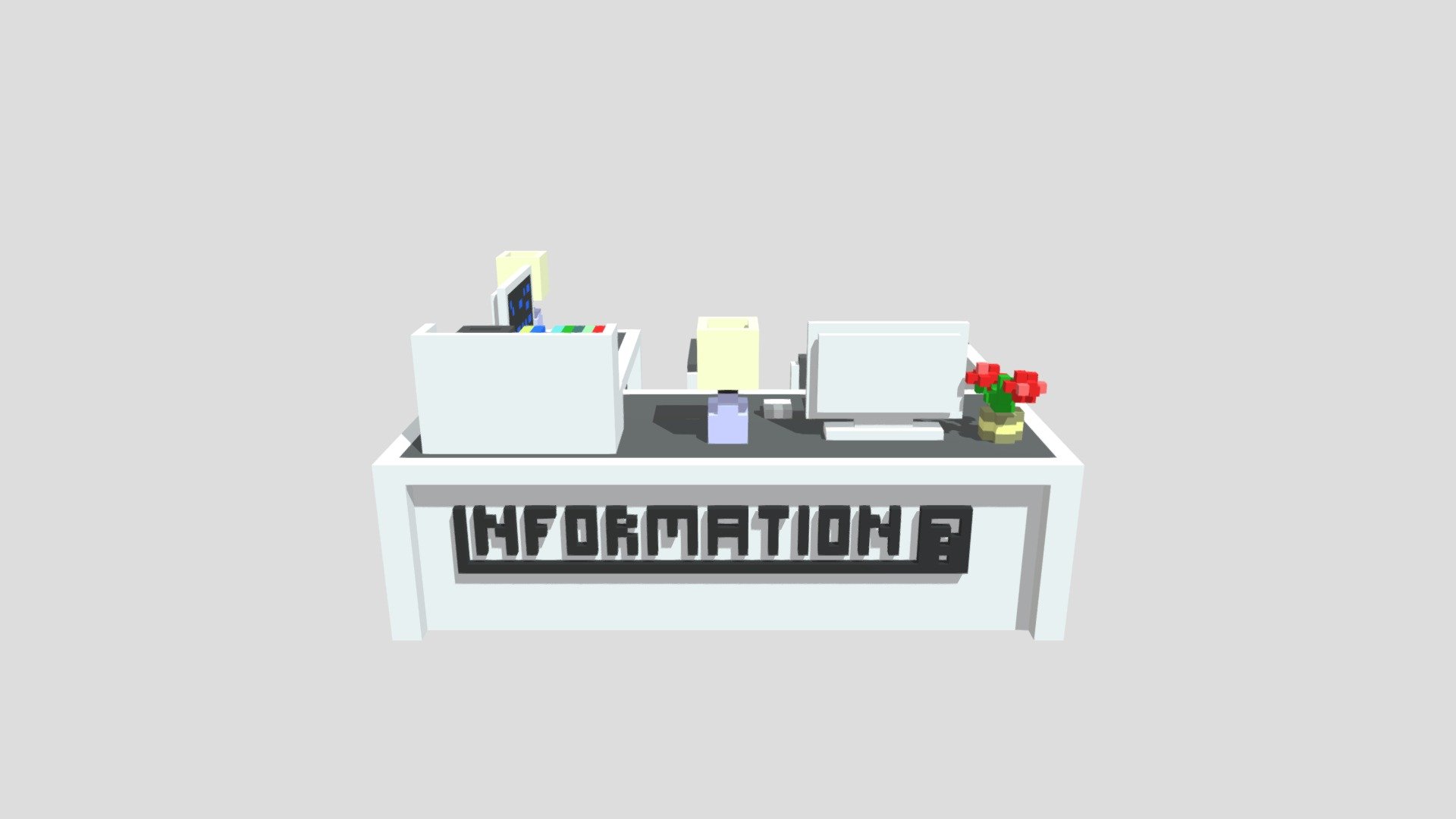 Voxel University Kit: Library Information Desk - Download Free 3D model ...