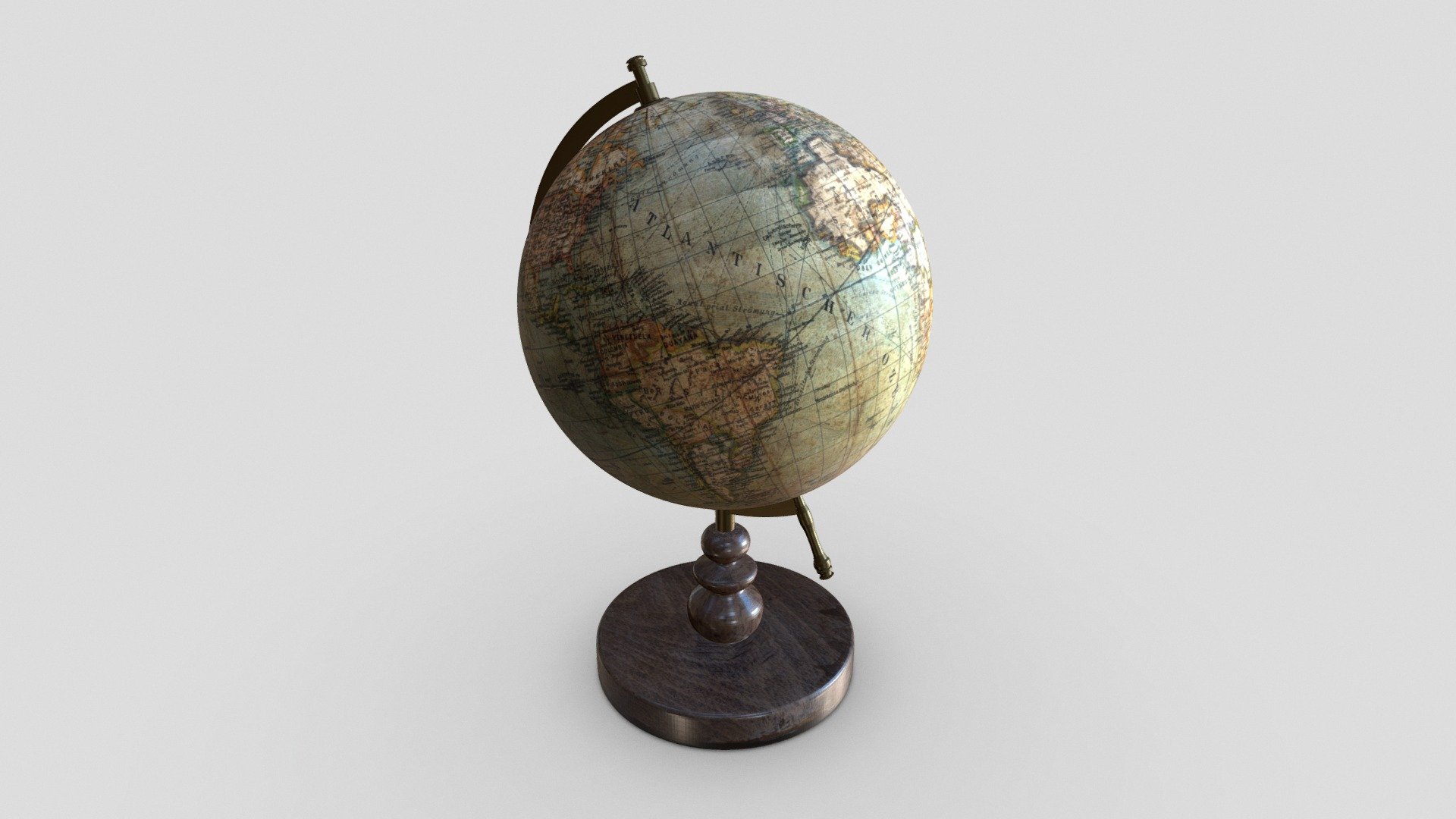 German Desktop Globe (c. 1914) - Buy Royalty Free 3D model by ...