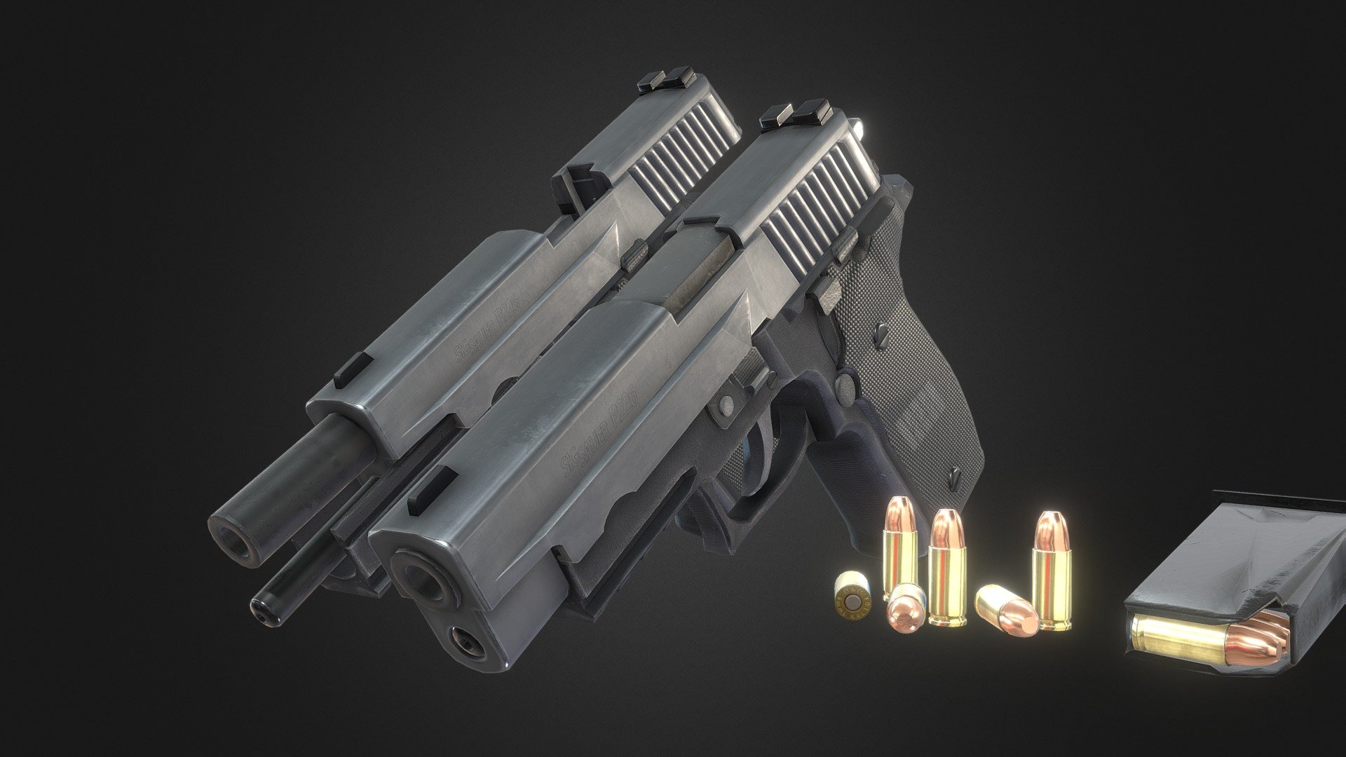 Sig Sauer P226 (ver.2) - 3D model by Kalimeris [99fd5a1] - Sketchfab