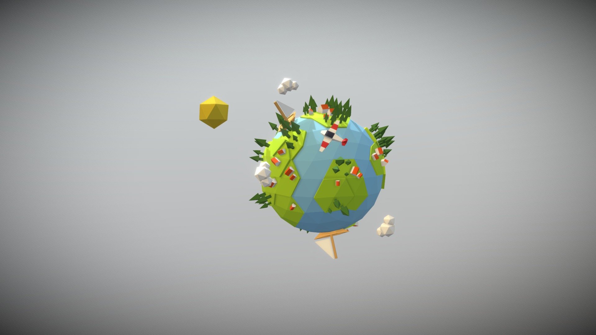 World (low poly) - Download Free 3D model by randex (@randexyz ...