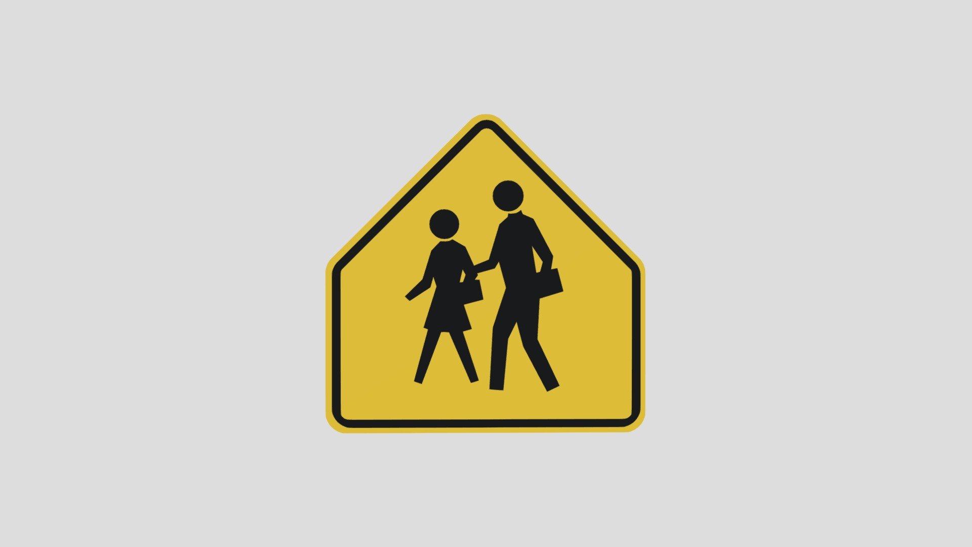 School Zone Sign - Download Free 3D model by YellowAnt ...