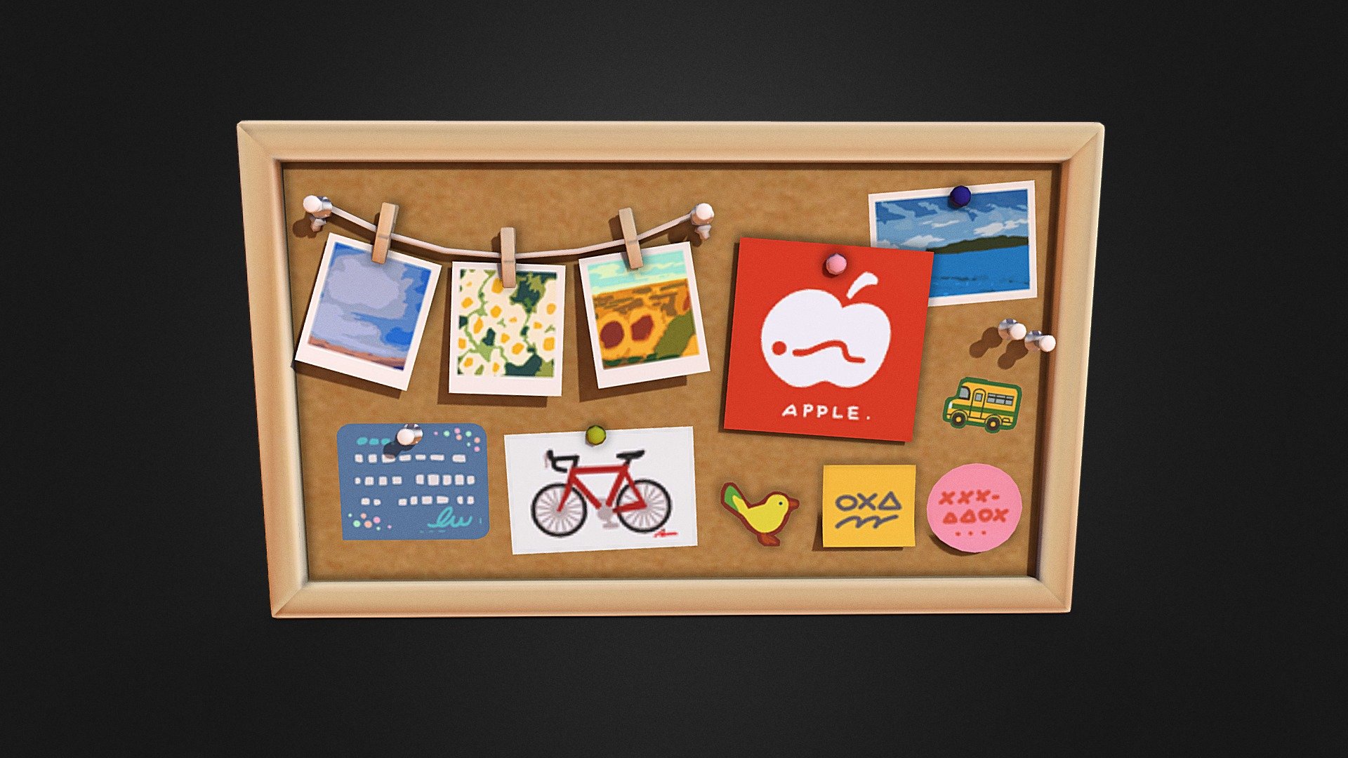 Animal Crossing New Horizons Corkboard - Download Free 3D model by ...