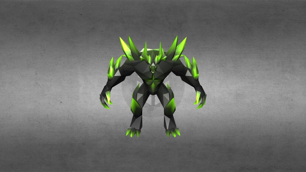 Green Demon | Low poly - 3D model by Stylized Builder (@Stylized ...