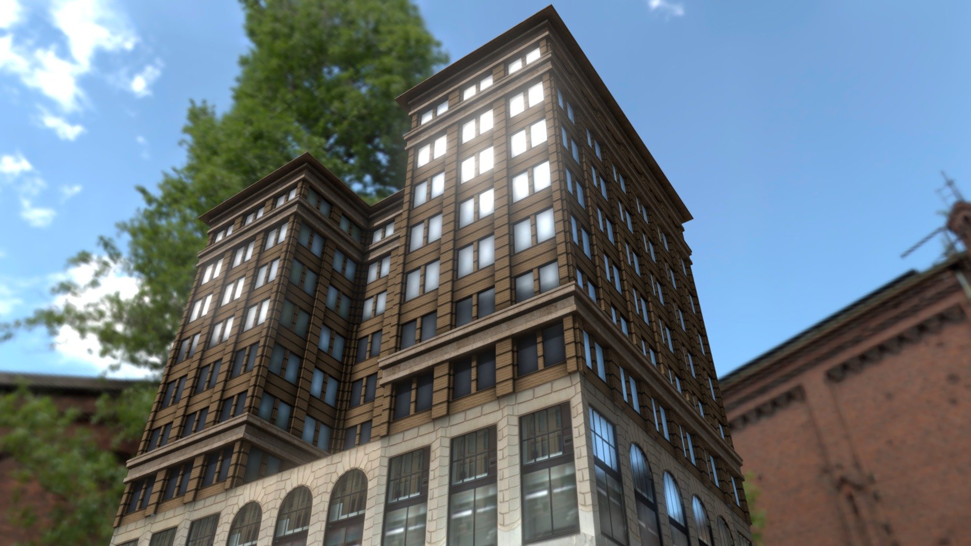 Urban Building - 3D model by LoneDeveloper [9a0a3a6] - Sketchfab
