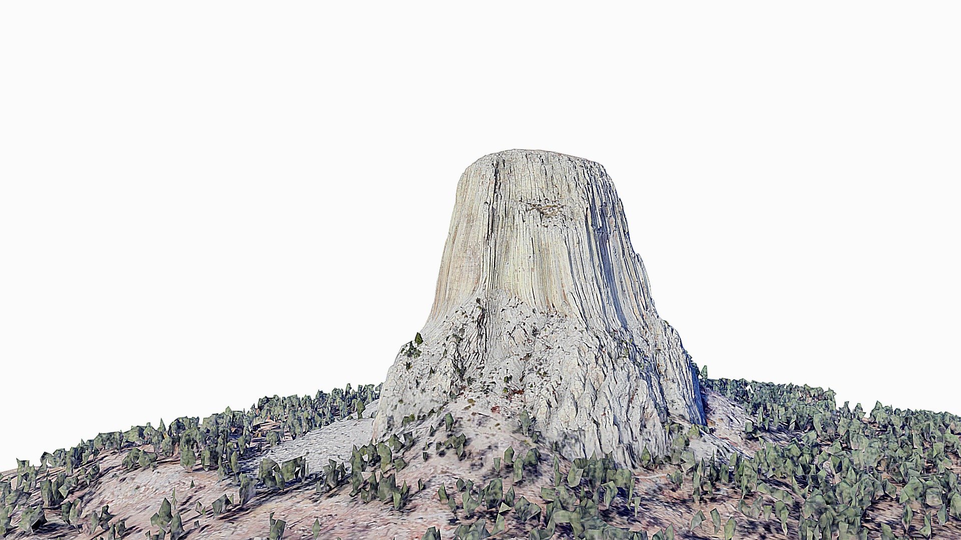 The Devil's Tower,landscape,mountain,map,scan - 3D model by SENSIET ...