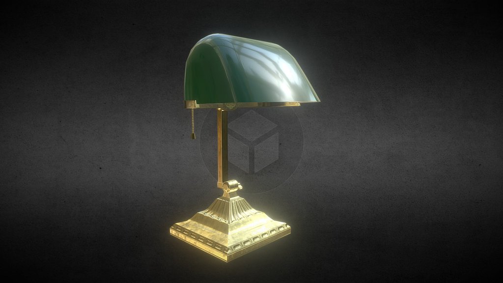 Banker's Lamp V2 - 3D model by brunolira [9a0eeb1] - Sketchfab