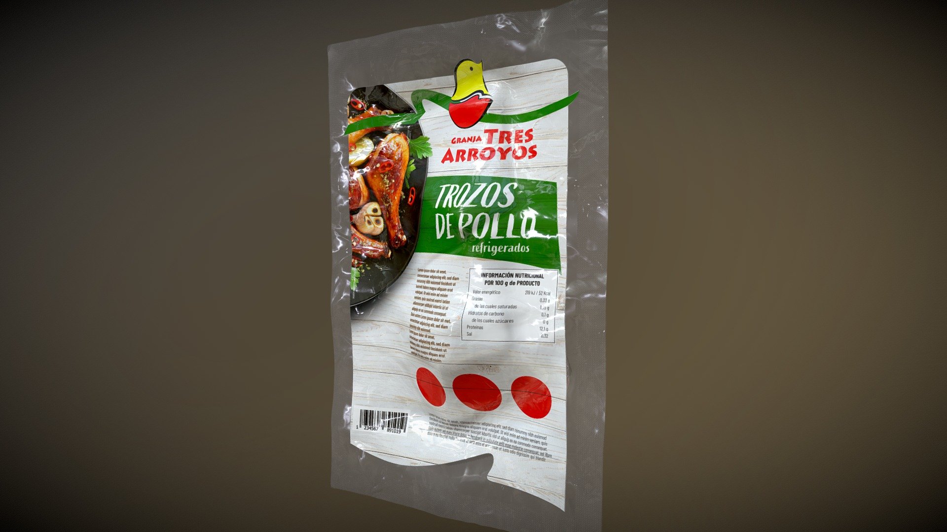 Amostra Trozos de Pollo - Granja Tres Arroyos - 3D model by Sealed Air ...