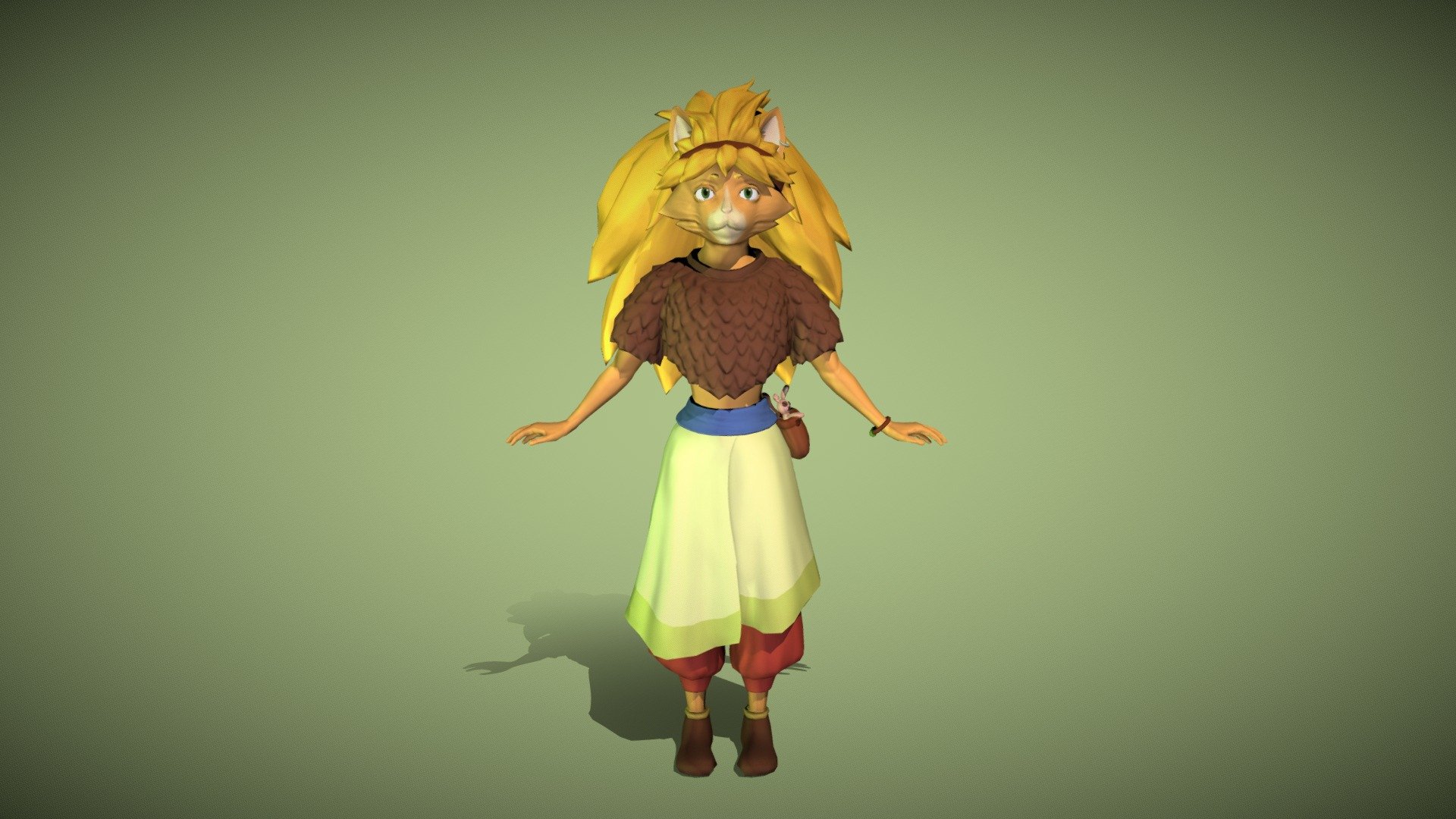 Felicia Maco - T-pose (no outline) - 3D model by Shanice de Jong ...
