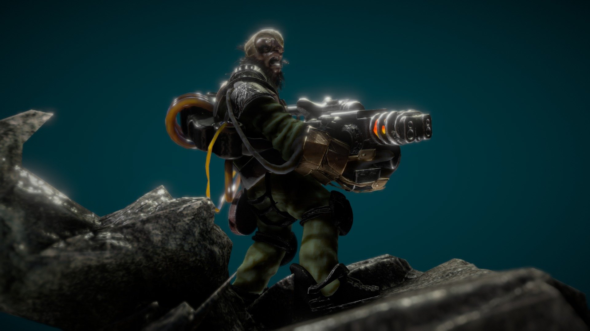 BIG GUN - 3D model by alexalbinyana [9a11b75] - Sketchfab