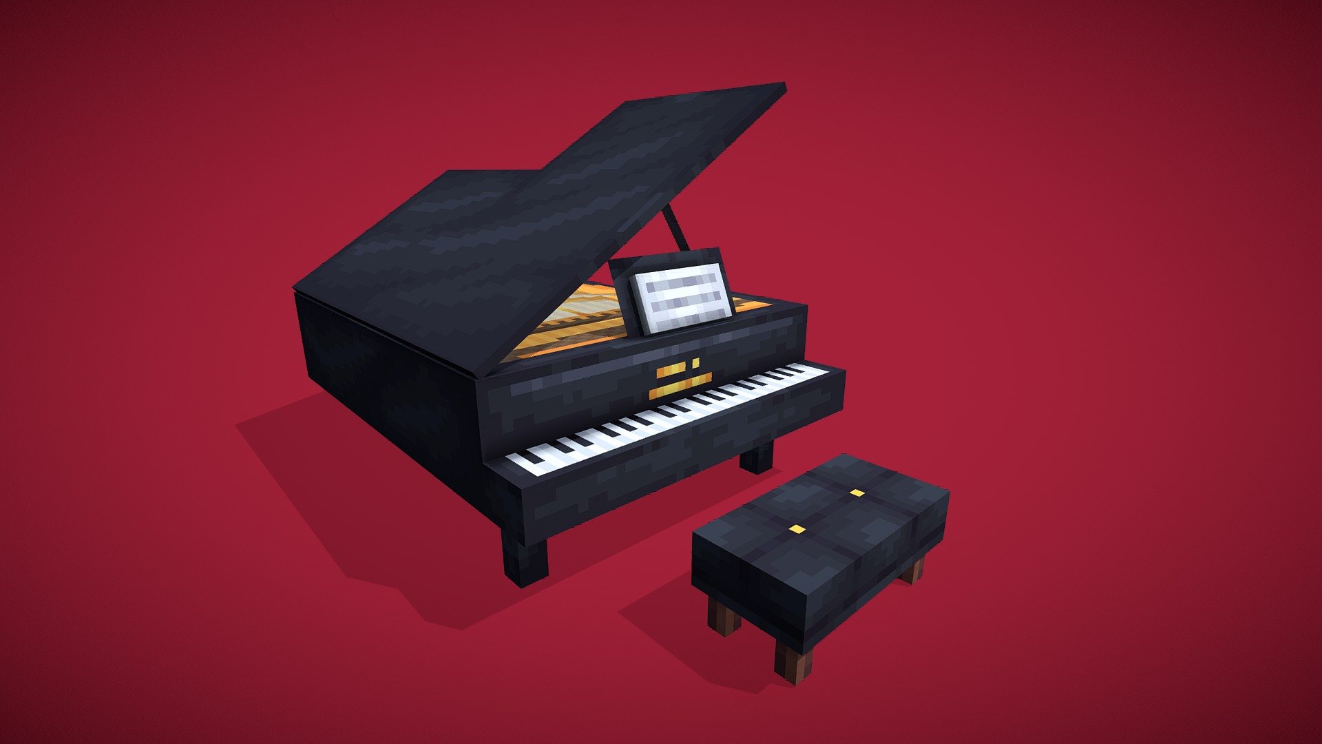 Luxury grand piano - 3D model by Moon Store (@MoonStore) [9a1342f ...