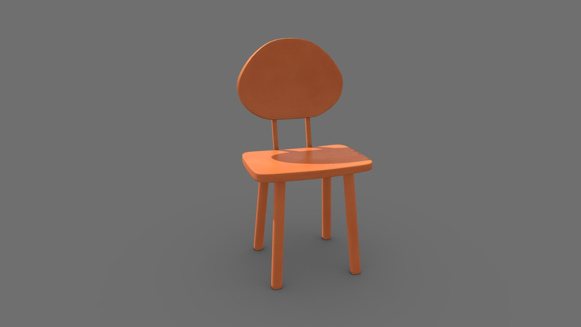 Cartoon brown wooden chair - Buy Royalty Free 3D model by 3D Figures ...