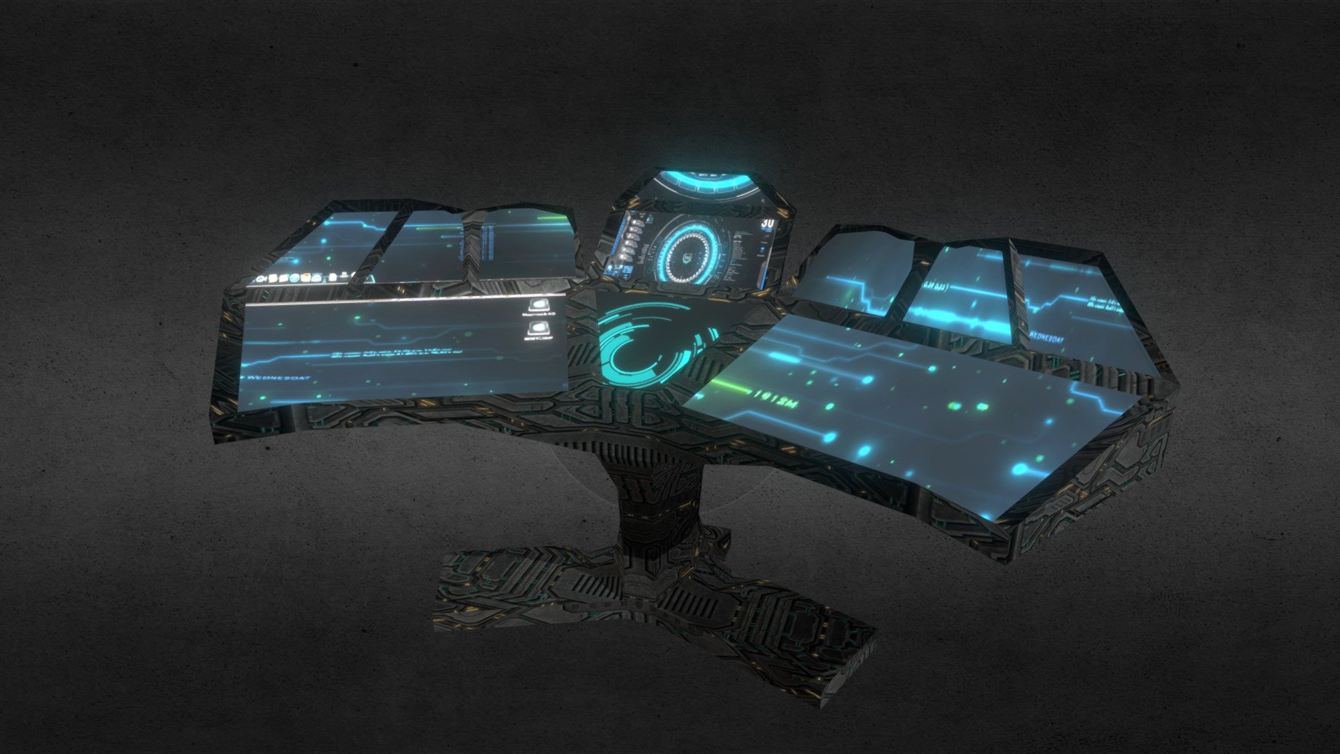 Futuristic Free-Standing Terminal - Download Free 3D model by Inditrion ...