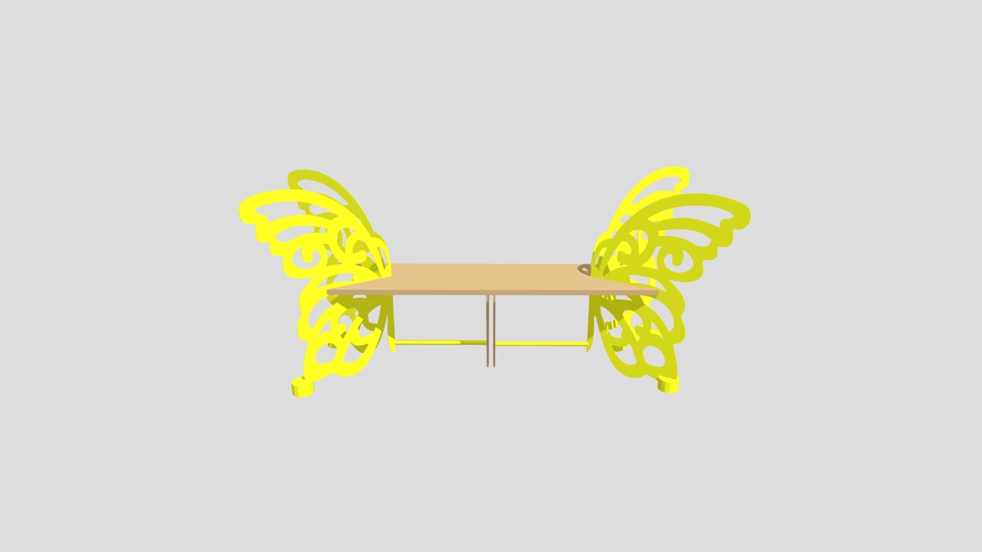 Butterfly Bench - Download Free 3D model by Carlos.Alberto.Vanegas ...