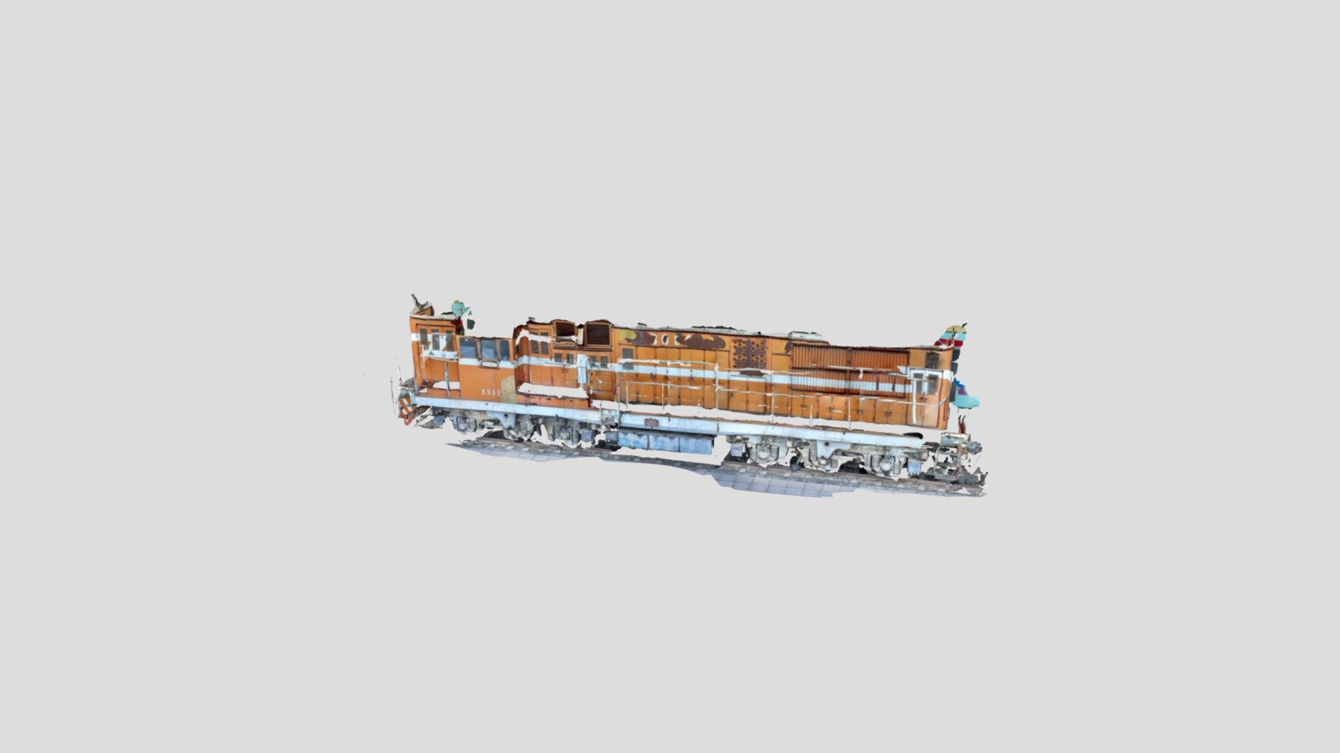 DF7 Diesel Locomotive DF7型调车机车 - Download Free 3D model by ...