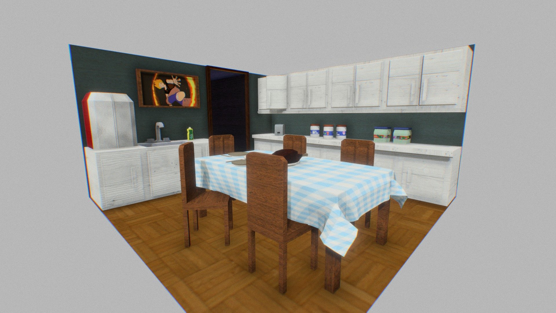 Low-Poly Kitchen - 3D model by Paul Yap (@pauliiyap) [9a214e2] - Sketchfab