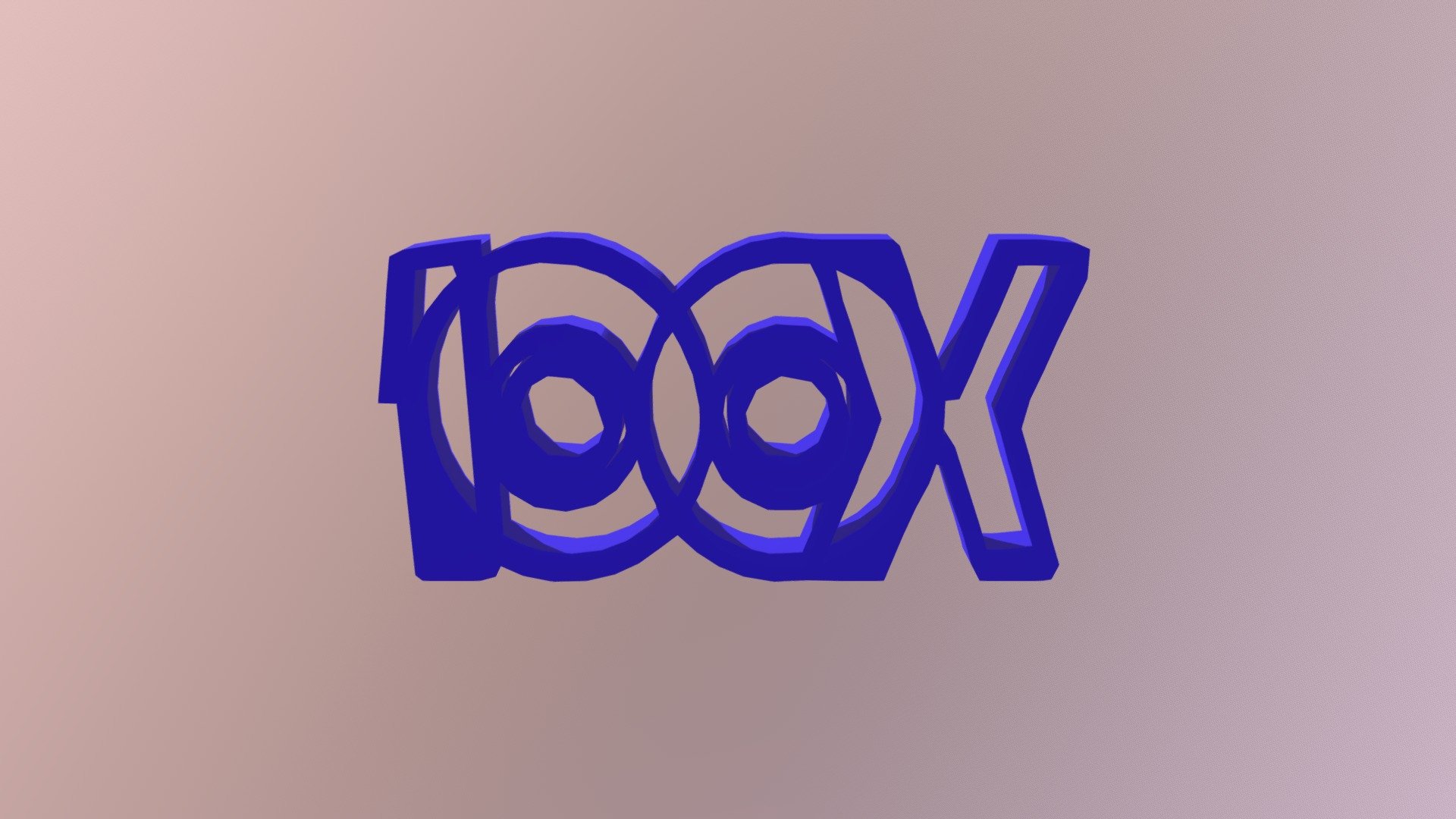 100x 3D Logo - Download Free 3D model by joshie100x [9a231ba] - Sketchfab