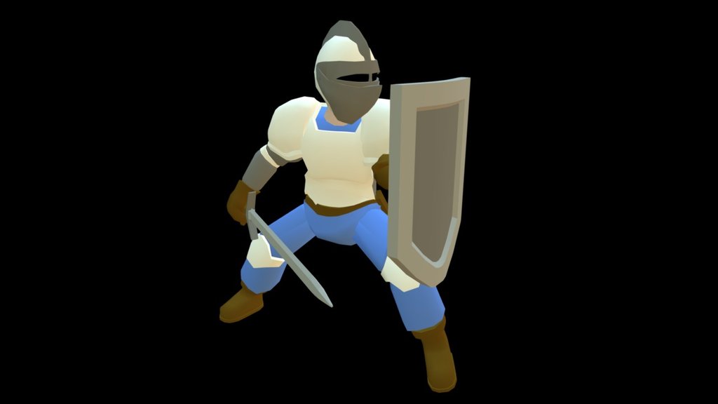 Knight Shield Pose A - 3D model by Wayne Tannian (@inkdropfalls ...