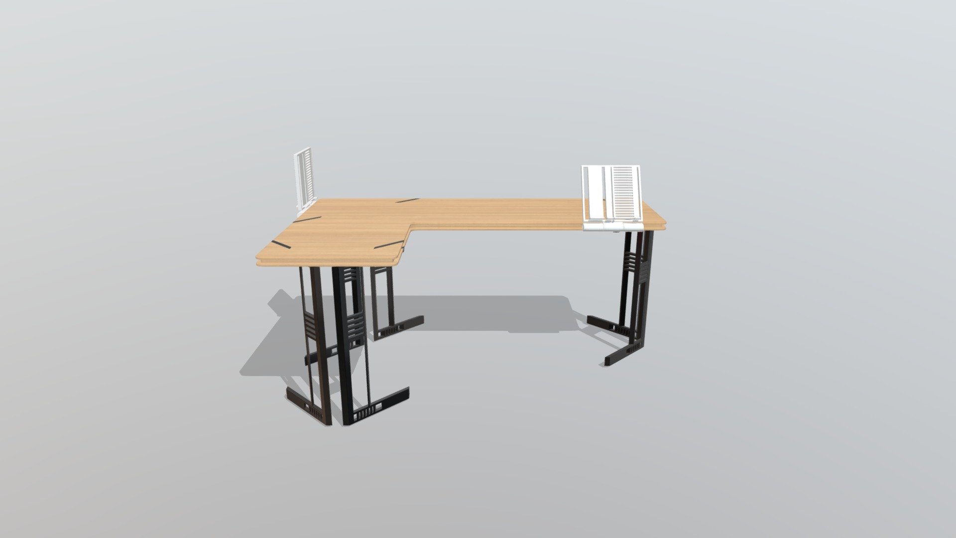 L Table - 3D model by VikaRomanko [9a25f5f] - Sketchfab