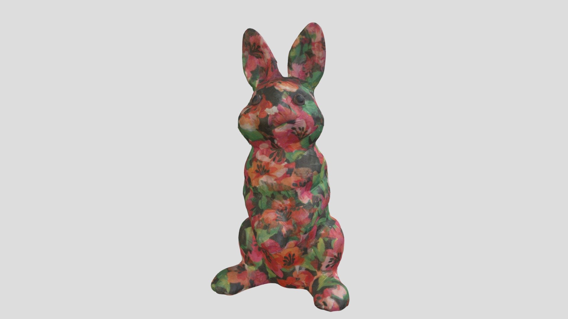 Floral Paper Mache Rabbit - Download Free 3D model by Arkify 3D ...