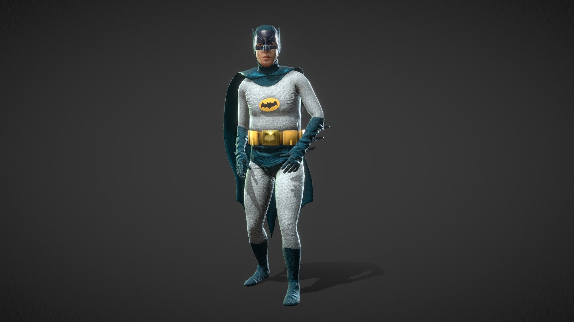 Batman 1966 (Adam West) Rigged 3D Model - Buy Royalty Free 3D model by ...