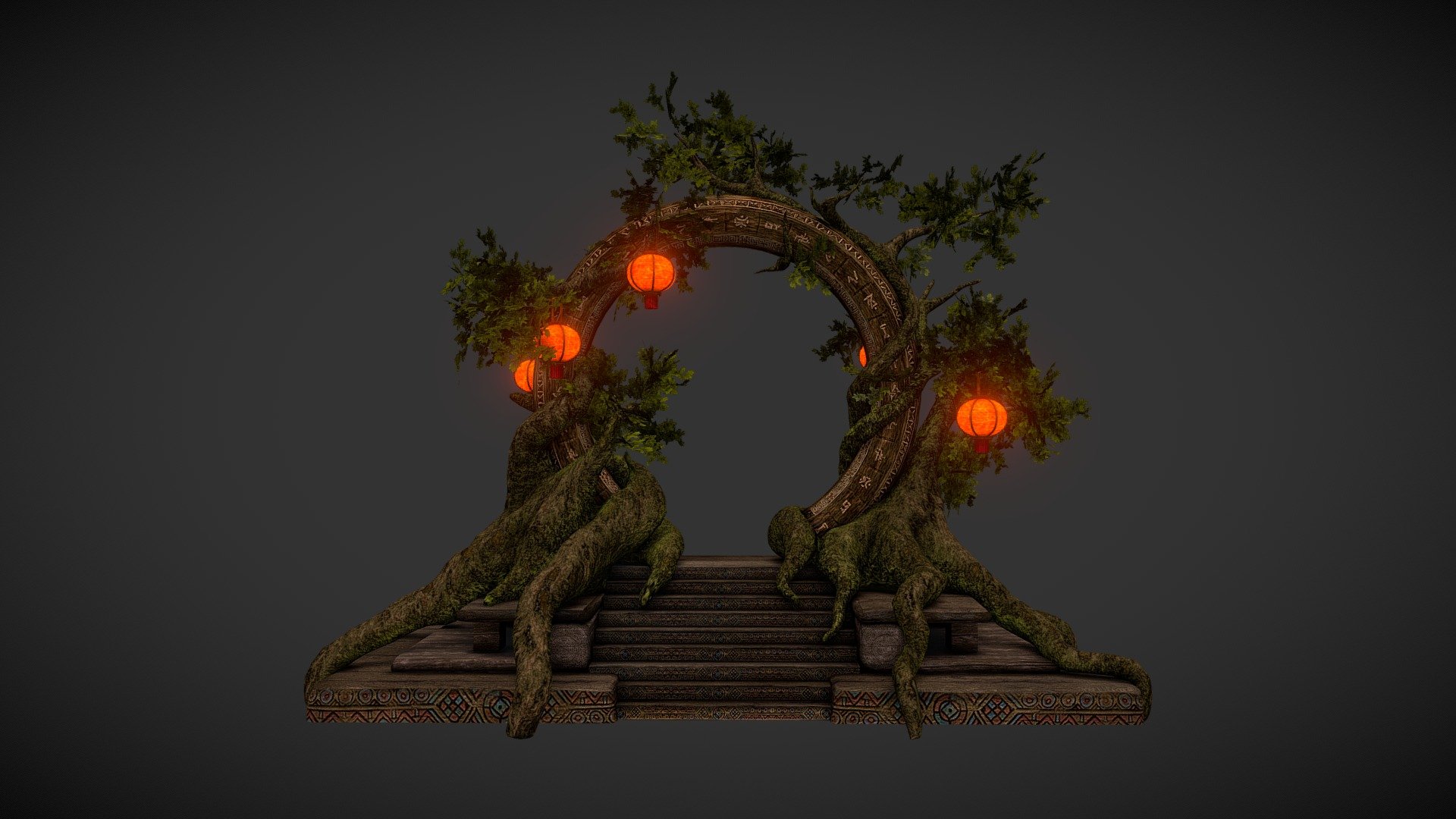 Wooden Portal - 3D model by fzglinski [9a2ad0b] - Sketchfab