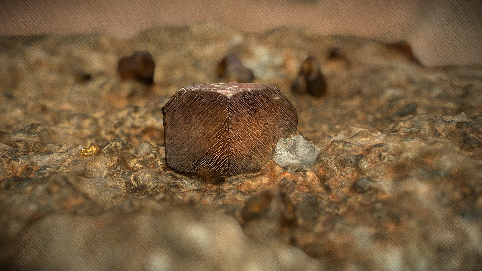 Striated Anatase crystal (macro-photogrammetry) - 3D model by Museum of ...