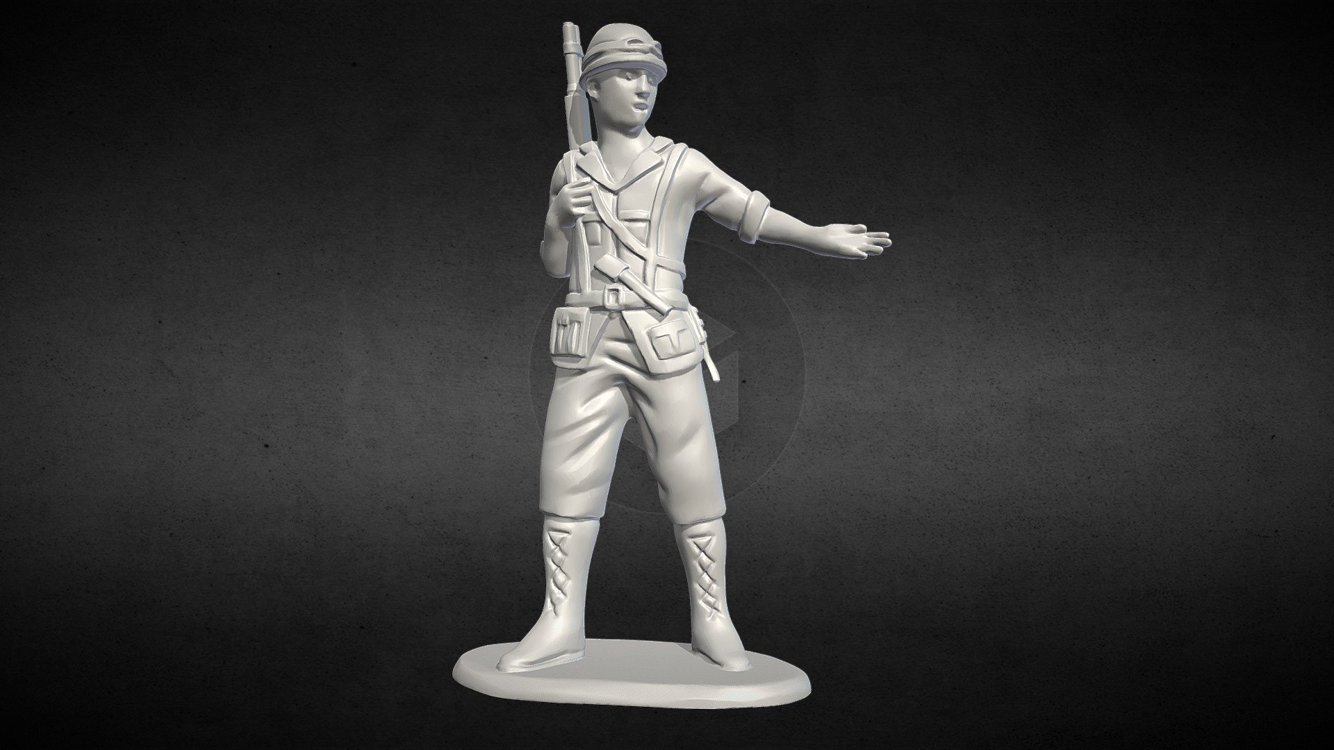 USA - Shot Gunner Motioning - Download Free 3D model by nimproductions ...