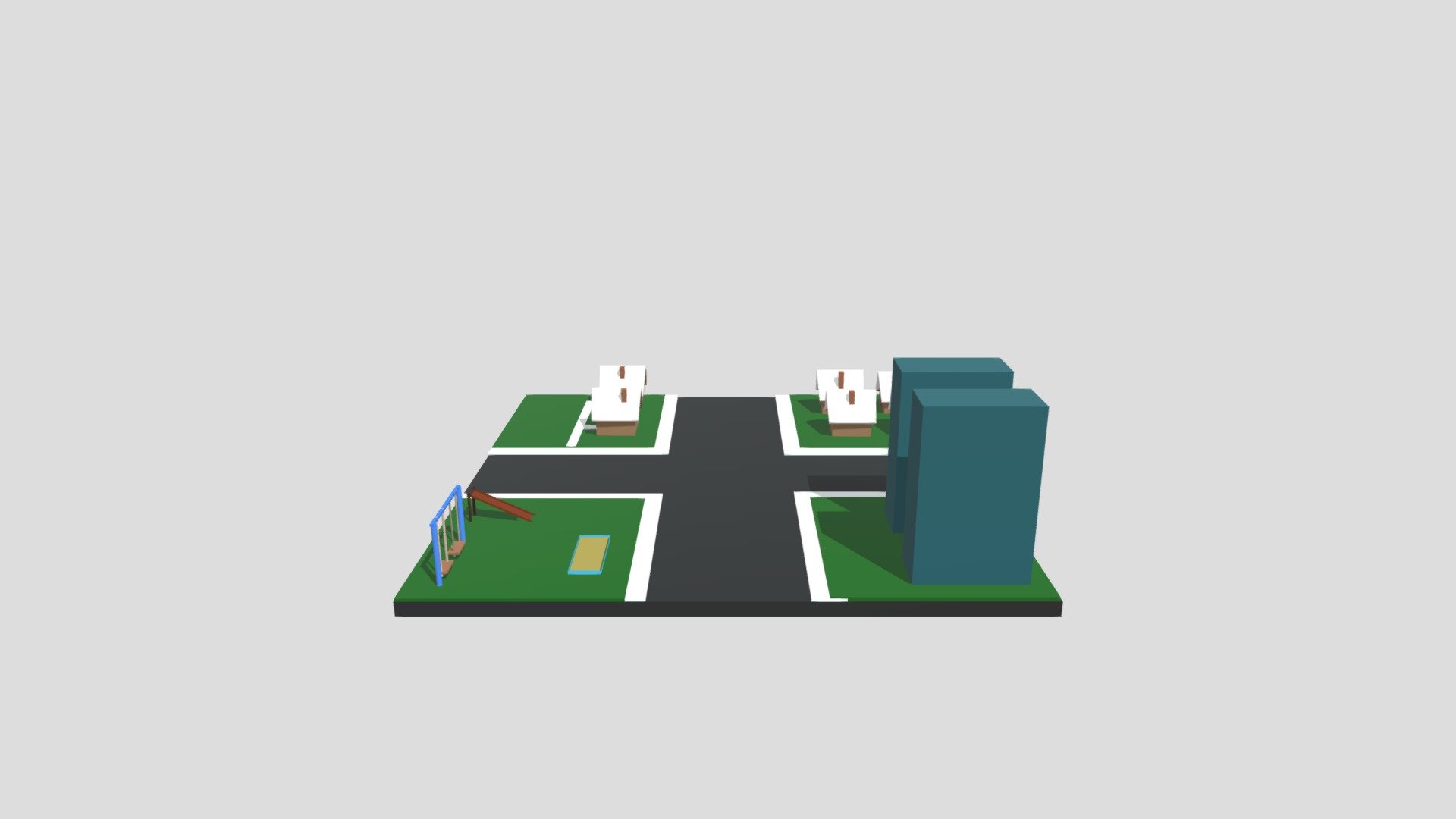 neighborhood. - 3D model by mabile007 (@mabiord) [9a386d2] - Sketchfab