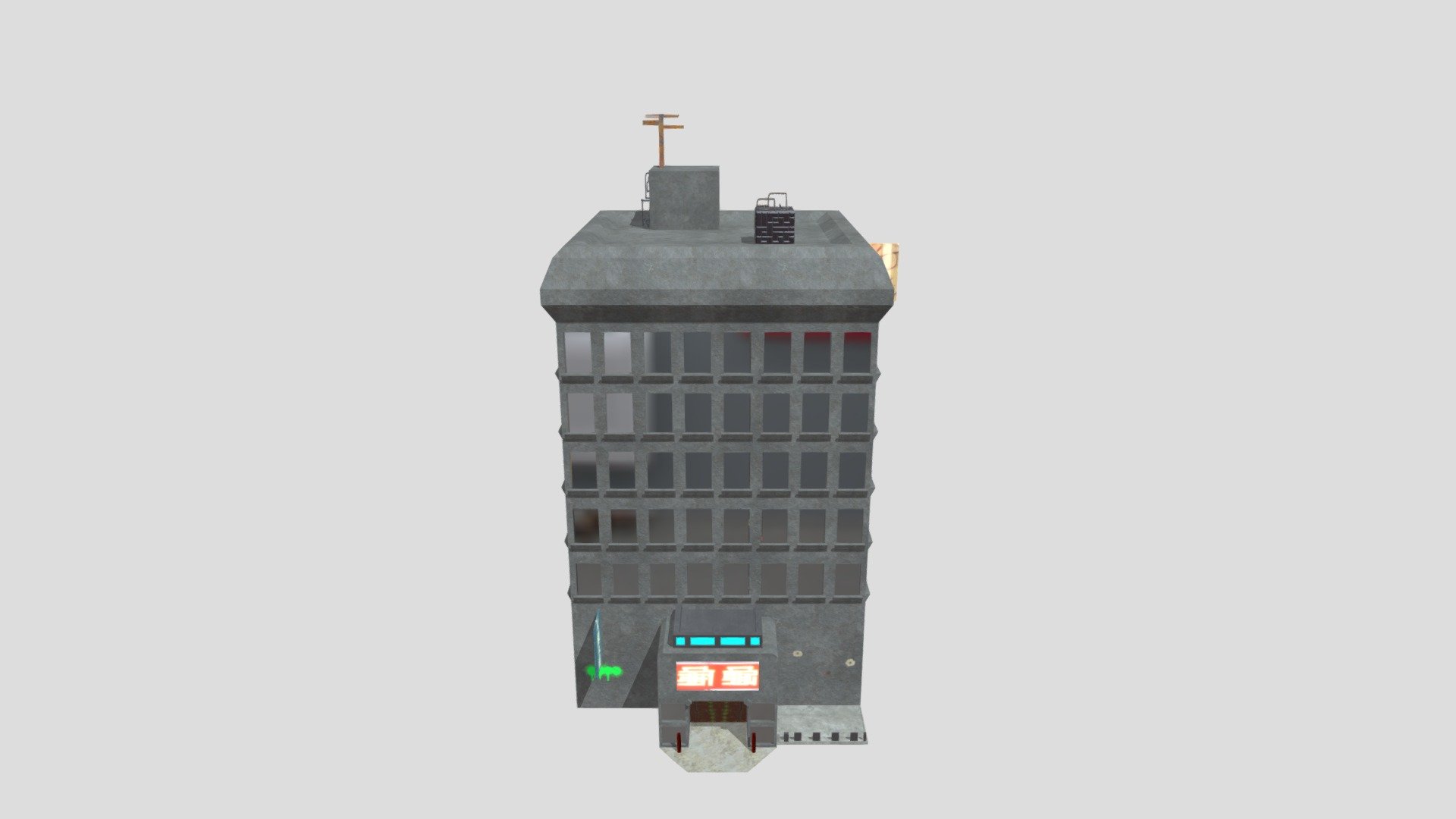 cyberpunk hotel - 3D model by ramettejules [9a3e40c] - Sketchfab