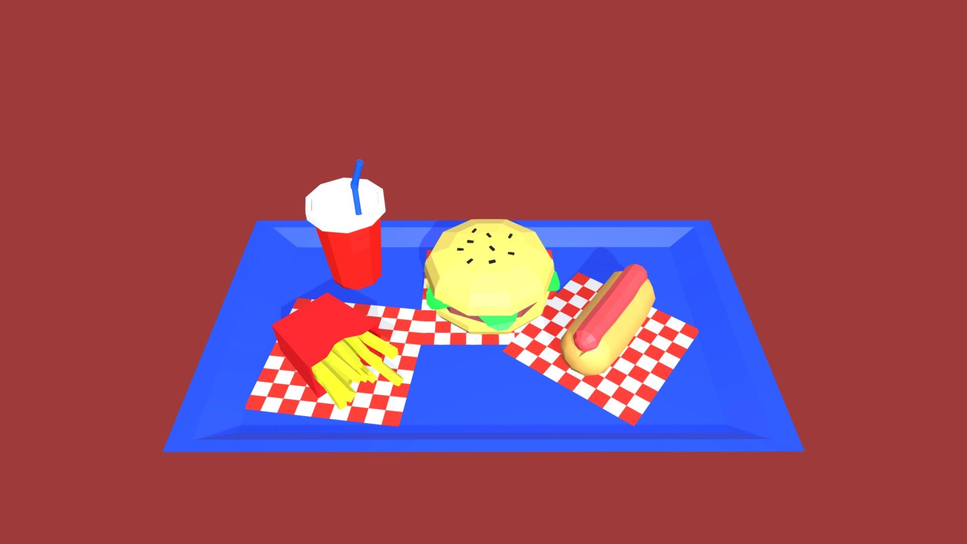 Low Poly Food 1 - 3D model by mt247 [9a3e689] - Sketchfab