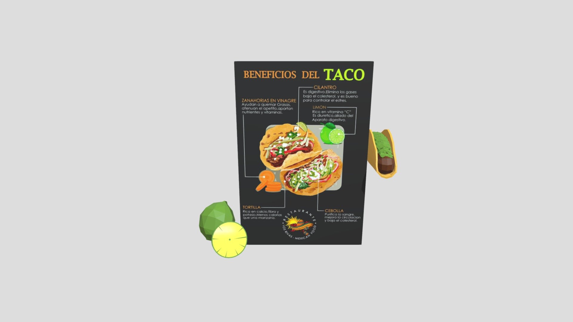 BENEFICIOS DEL TACO - 3D model by Vic.Alva94s [9a52a33] - Sketchfab