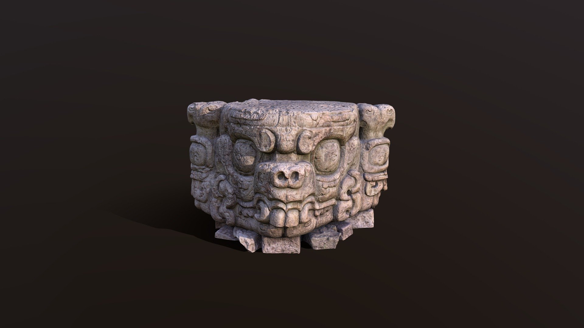 Mayan Zoomorphic Altar of Copan (CPN 8) - 3D model by BenjaminEsqueda ...