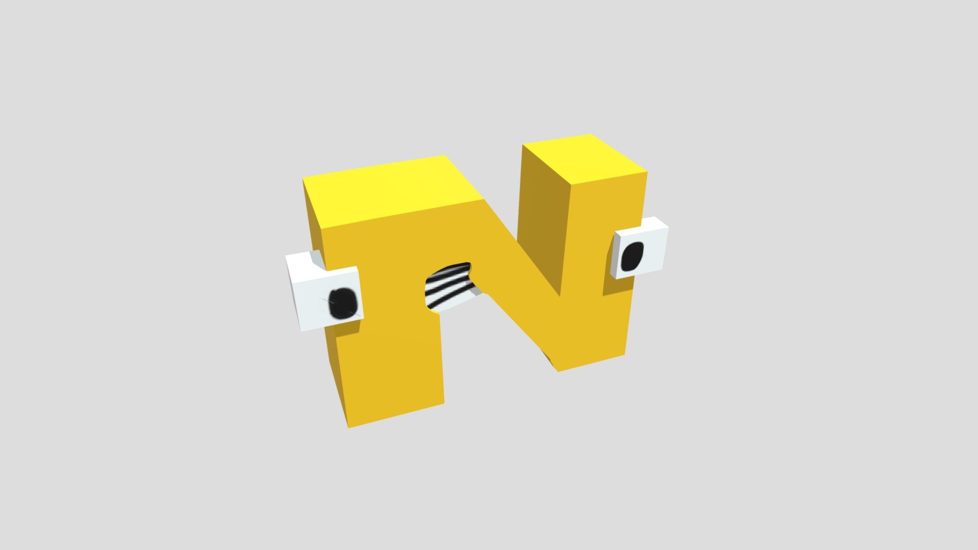 N From Alphabet Lore - 3D model by uniciclos [9a55e0b] - Sketchfab