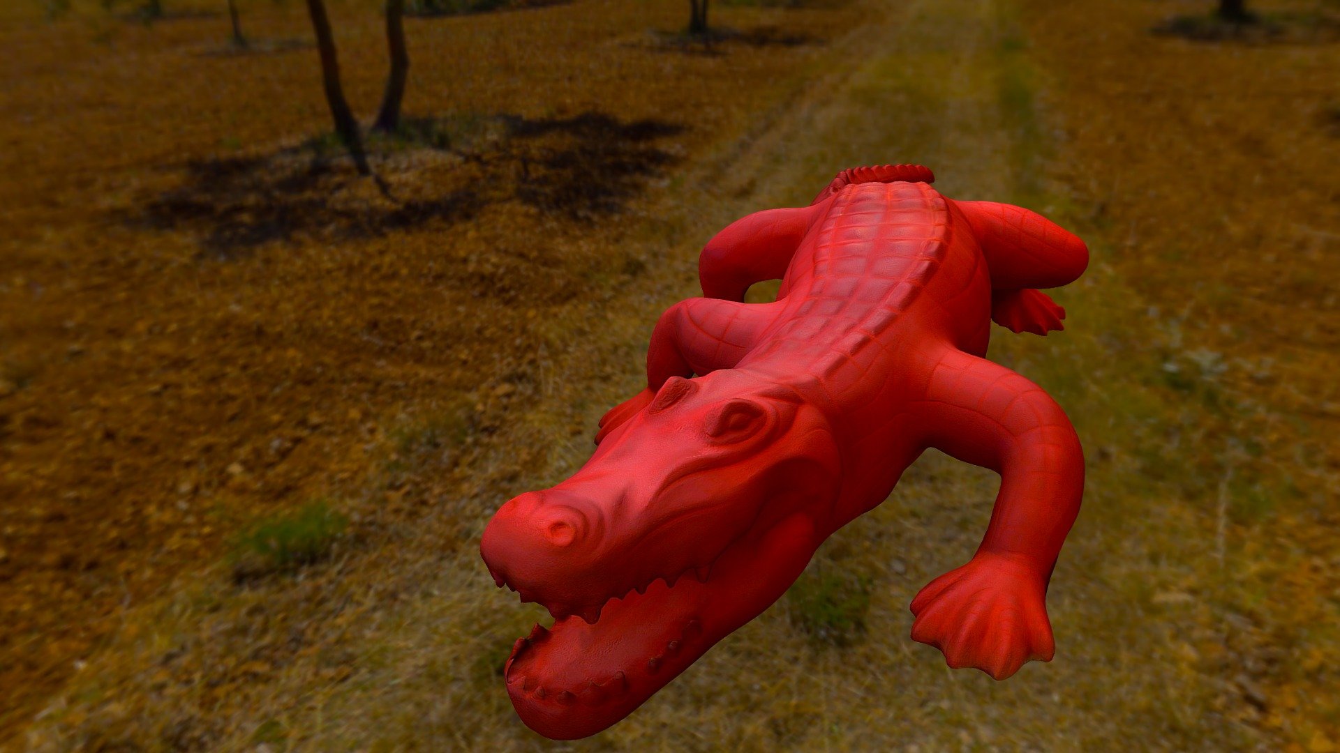Red Crocodile - Download Free 3D model by Johndoh [9a55e7c] - Sketchfab