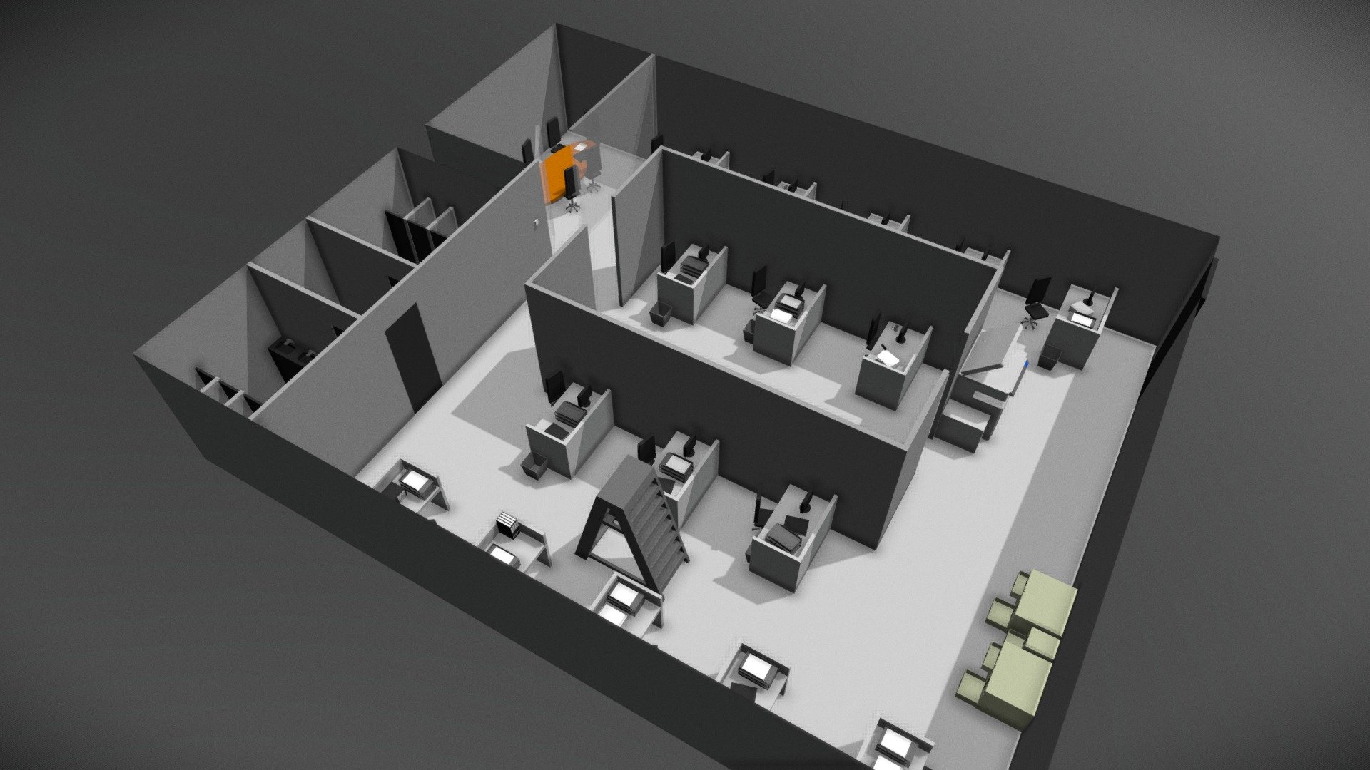 Office Level 2 - 3D model by doddzilla [9a57cae] - Sketchfab