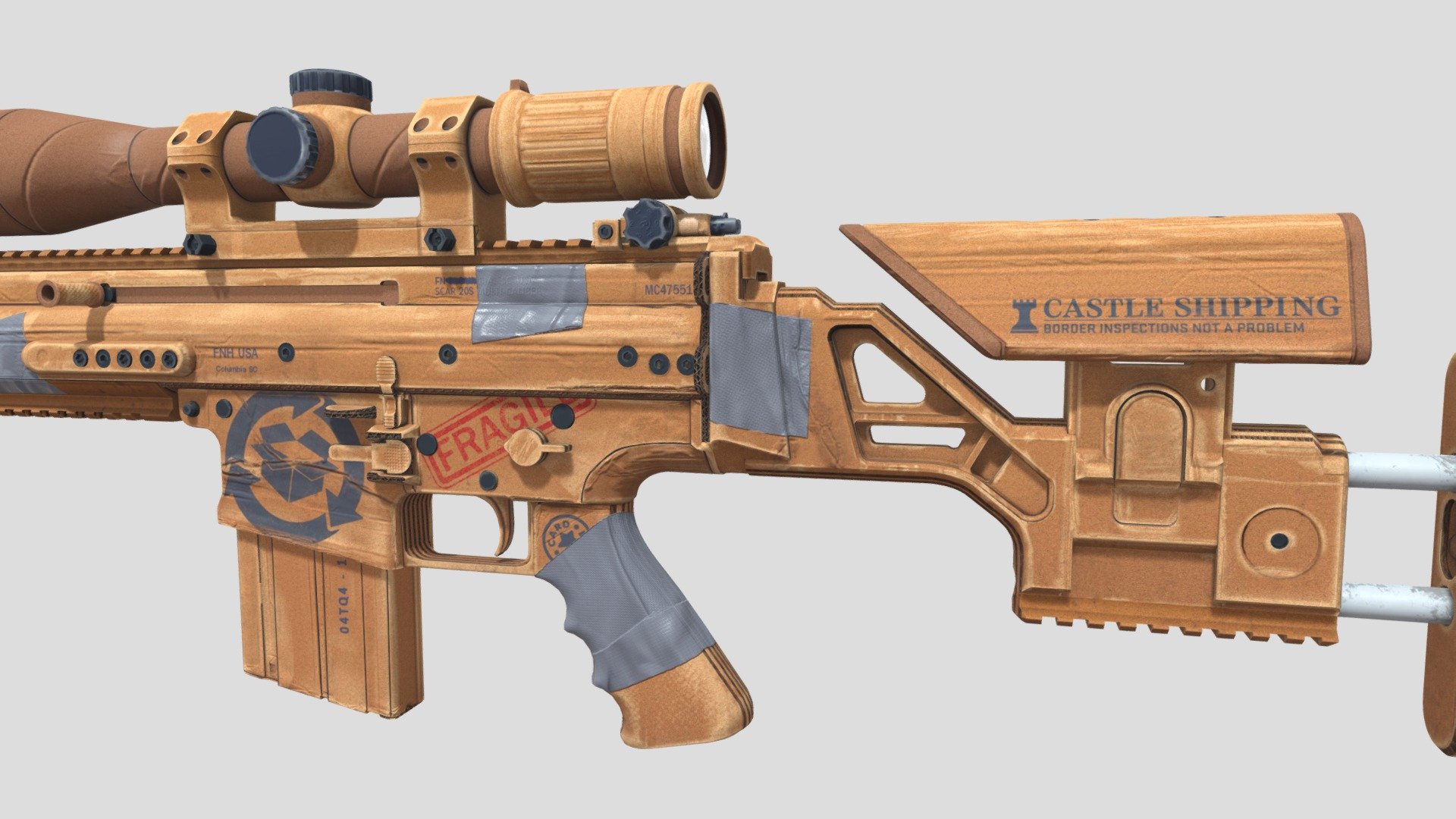 Cardboard SCAR - 3D model by hoxton (@hoxton_workshop) [9a59864 ...