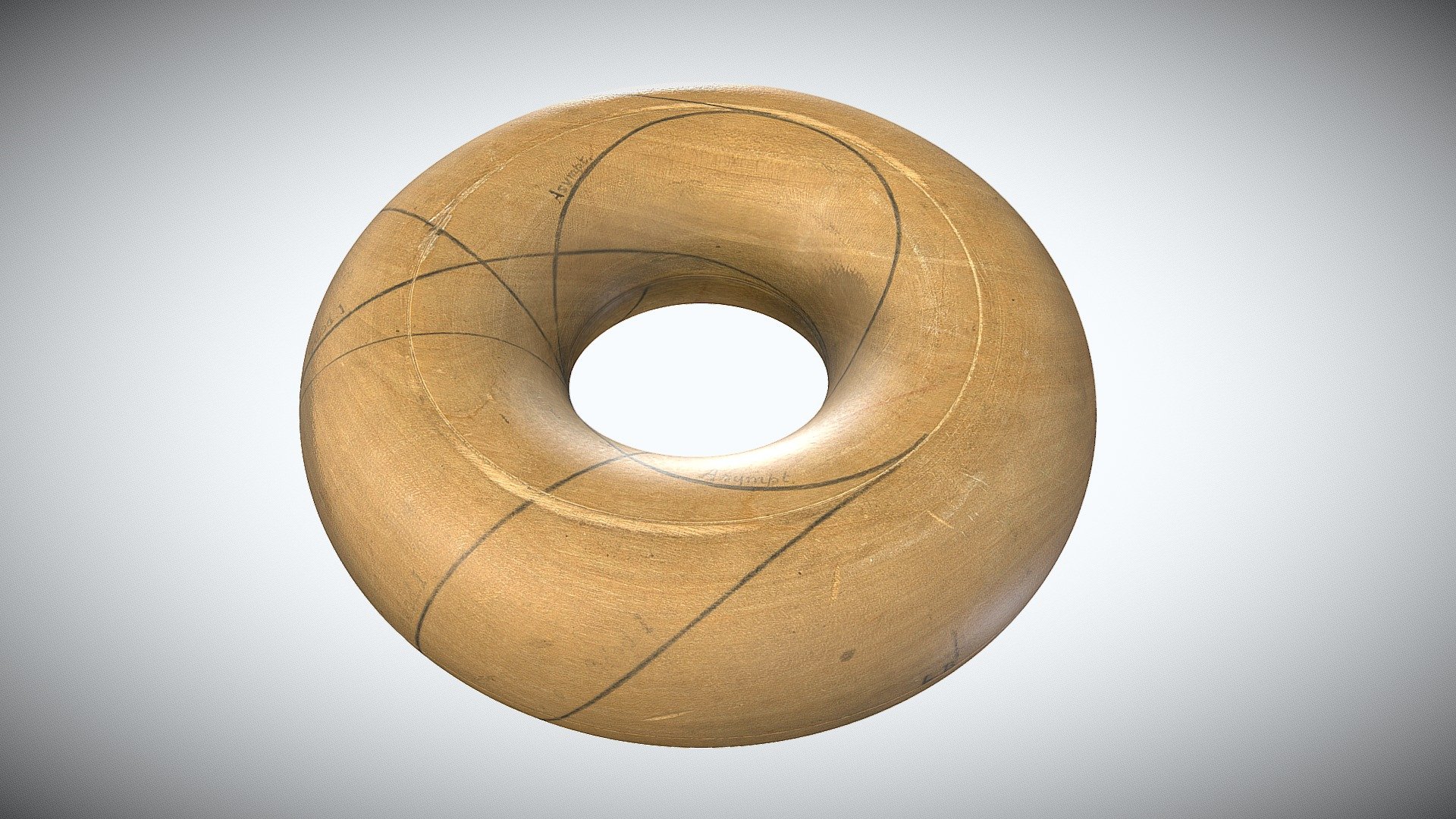 ETH: Torus with geodetic and asymptotic curves - Download Free 3D model ...
