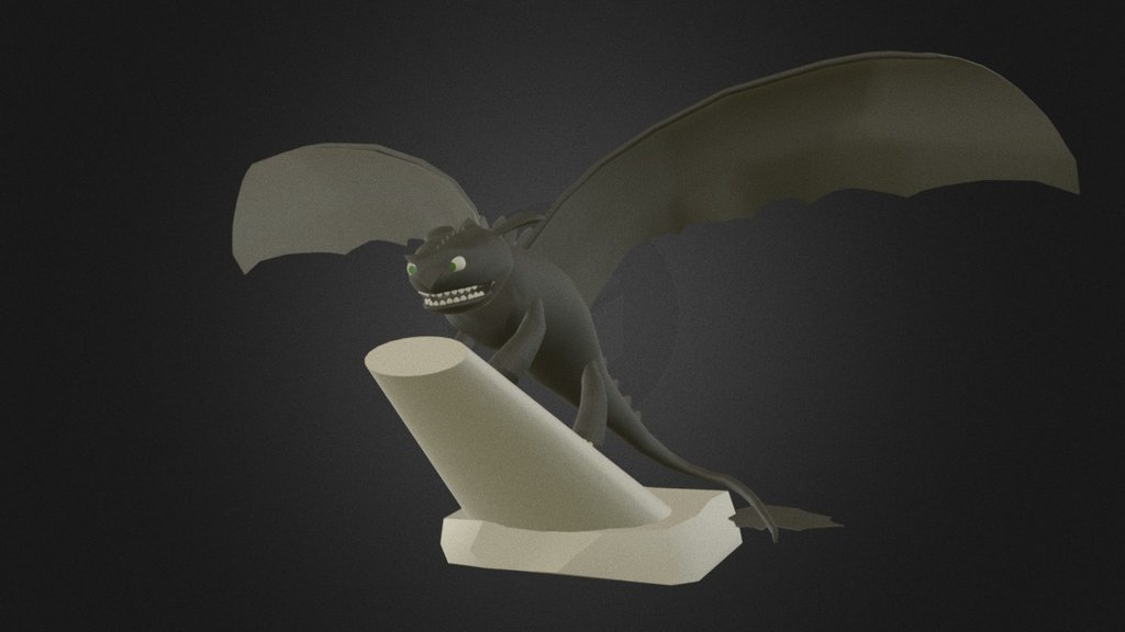 Toothless - 3D model by digitalmediaacademy [9a5d12a] - Sketchfab
