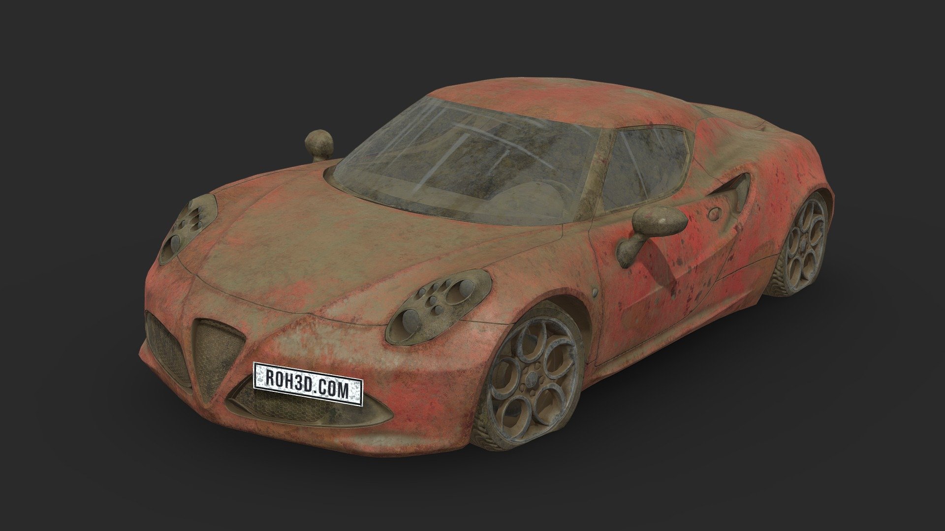 Abandoned Car - Alfa Romeo 4C - Buy Royalty Free 3D model by ROH3D ...